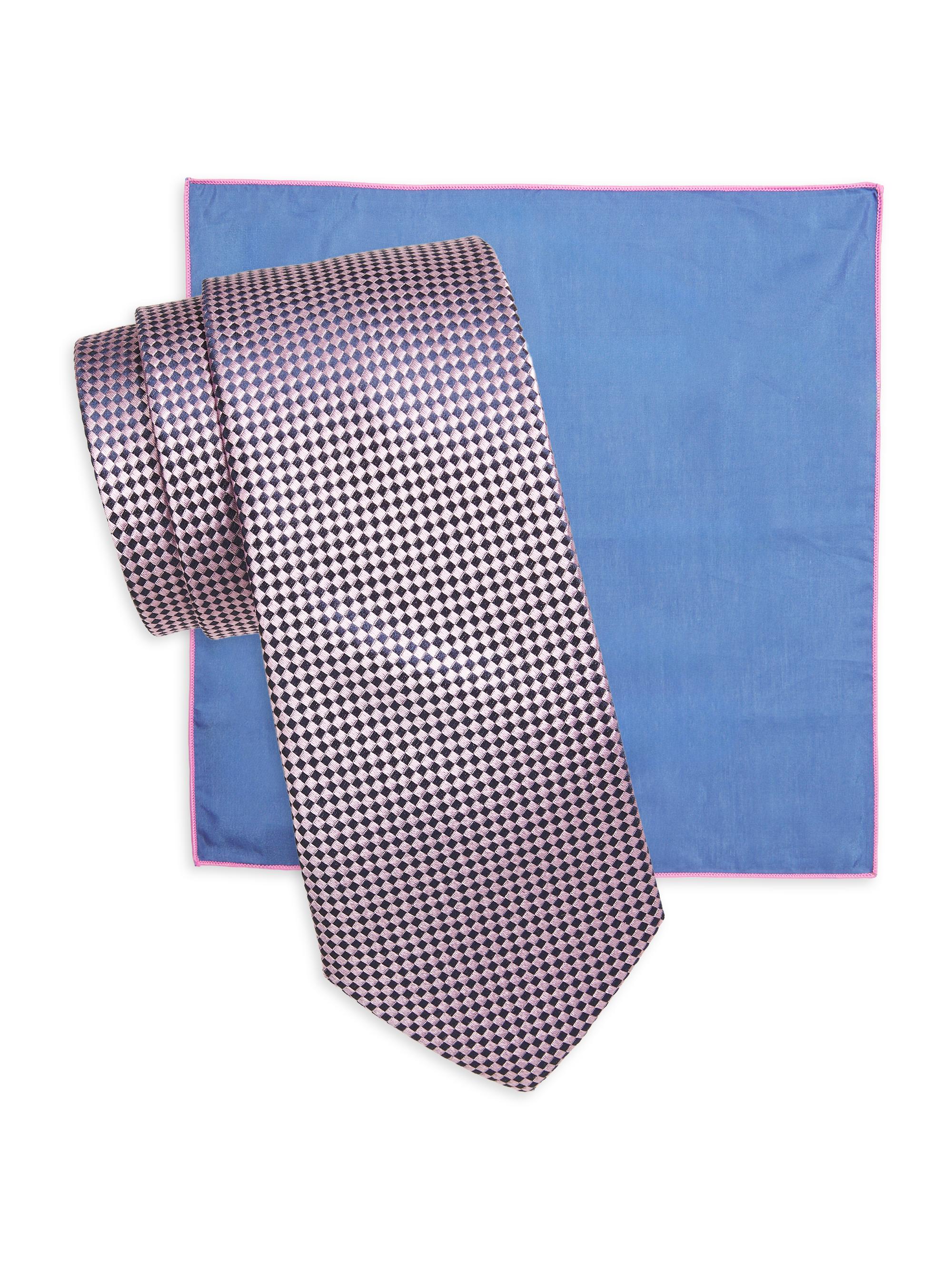 Click here for Hickey Freeman Mens 2-Piece Neat Box Pocket Square... prices