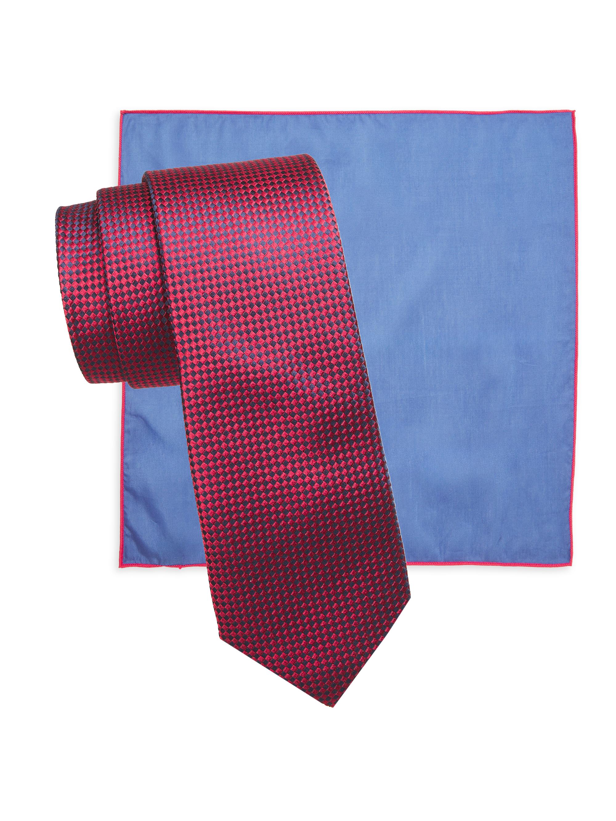 Click here for Hickey Freeman Mens 2-Piece Neat Box Pocket Square... prices