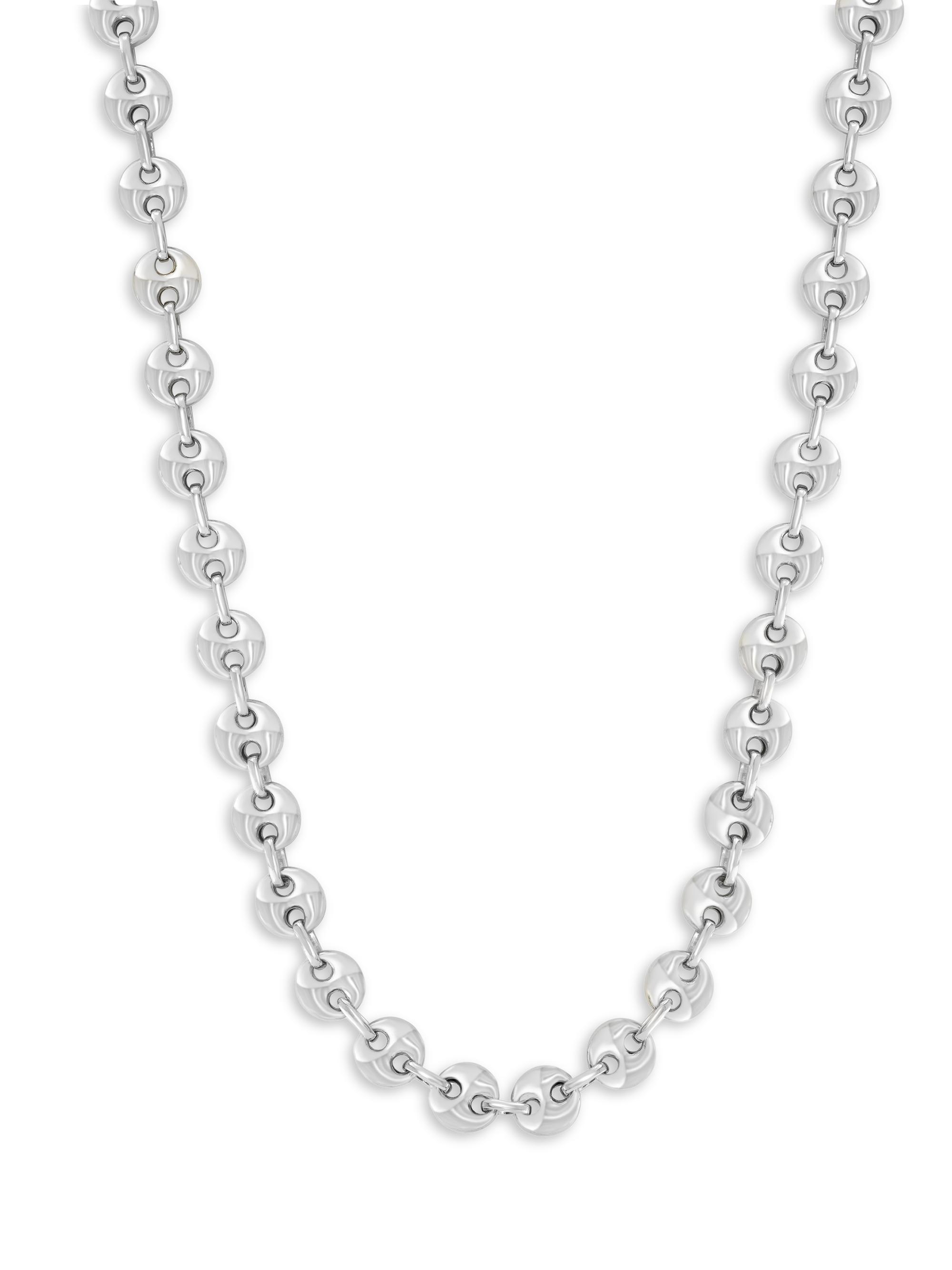 Click here for Effy Eny Womens Sterling Silver Puff Chain Necklac... prices