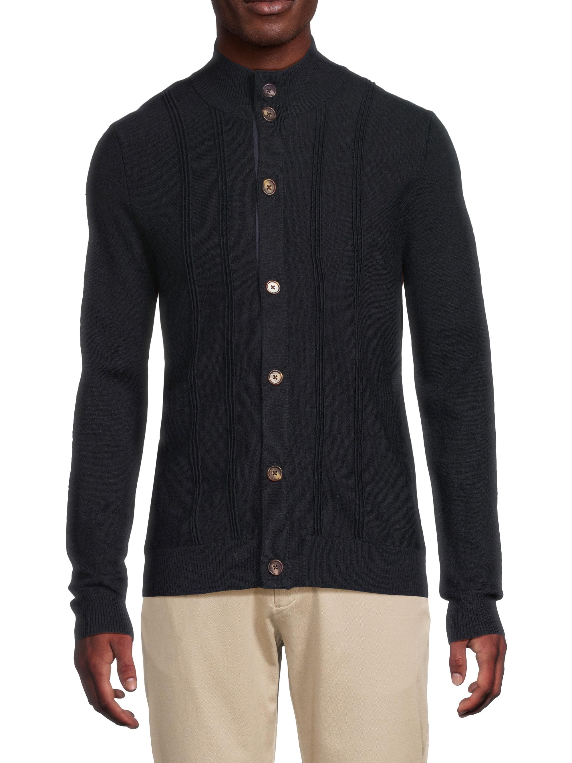 Click here for Bruno Magli Mens Merino Wool Button-Front Sweater... prices
