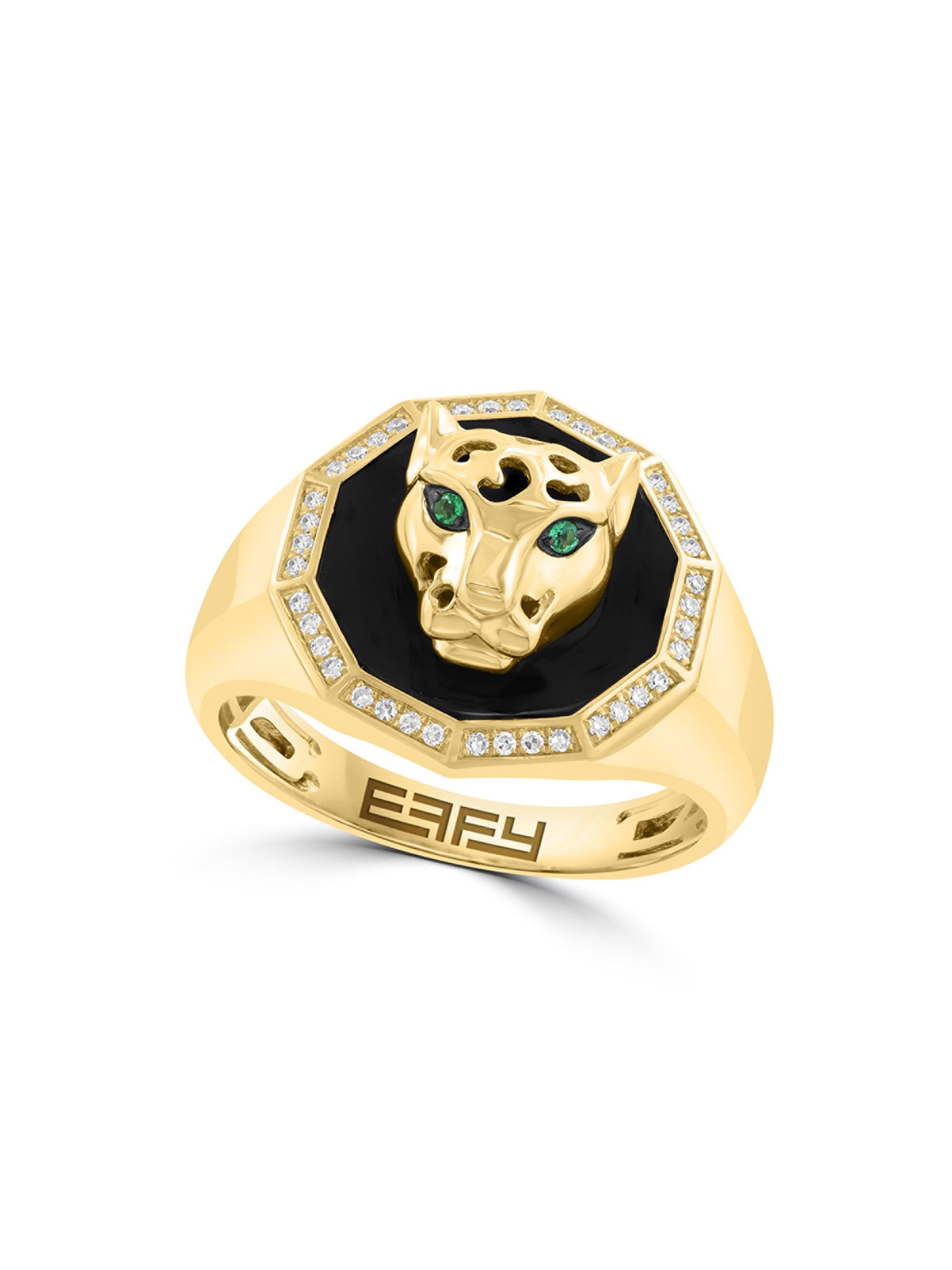 Click here for Effy Mens 14K Yellow Gold  Emerald  Black Agate &... prices