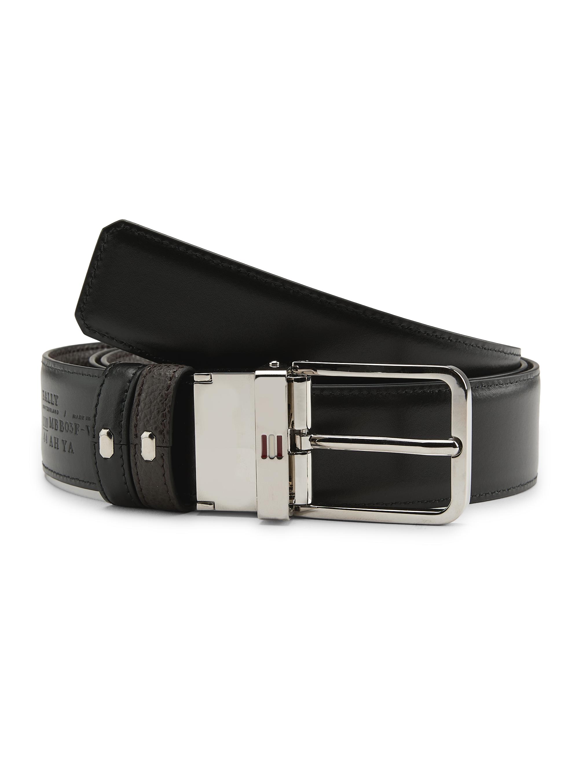 Click here for Bally Mens Arken Reversible Leather Belt - Coffee... prices