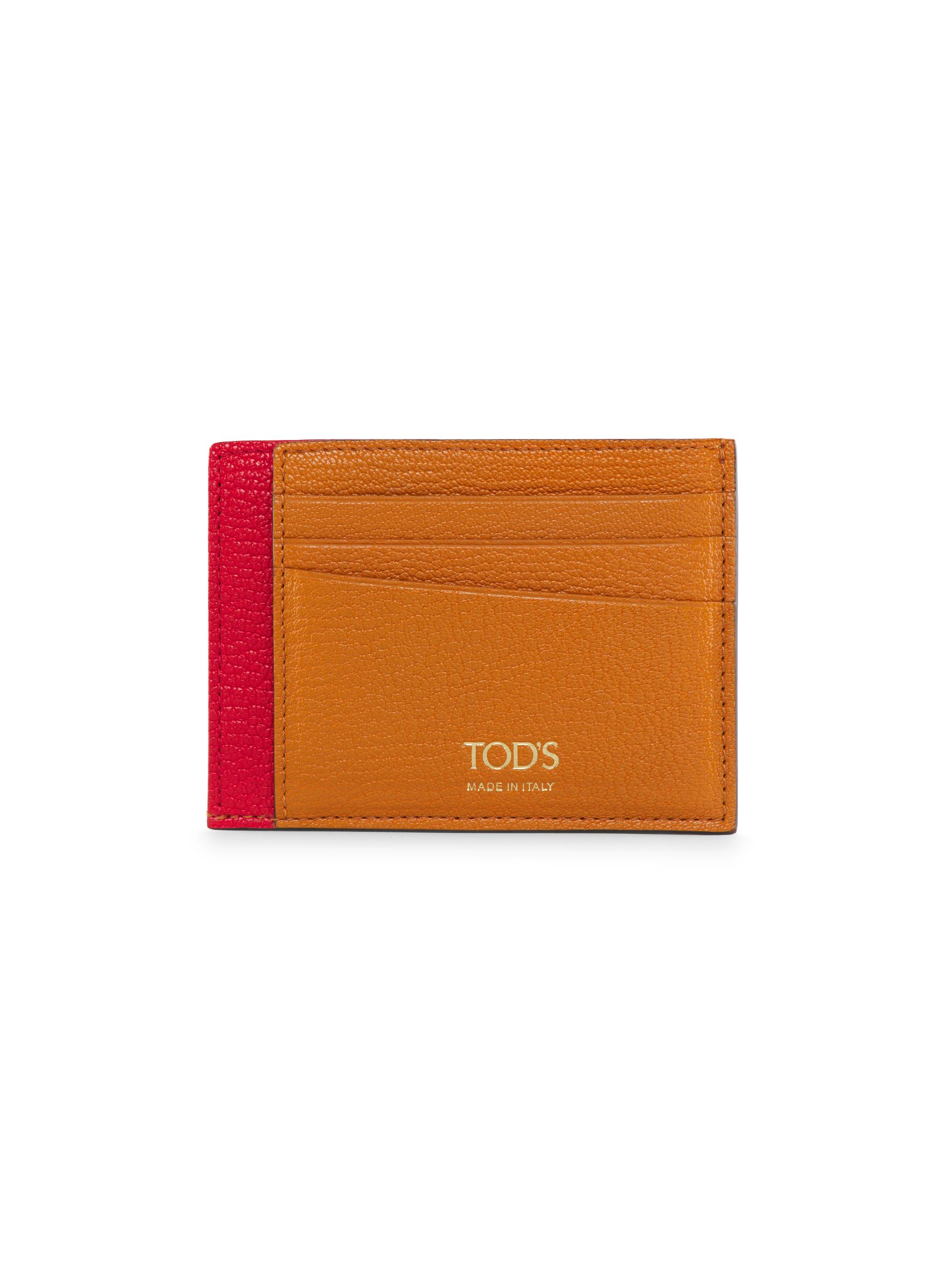 Click here for Tods Mens Logo Leather Card Case - Camel prices