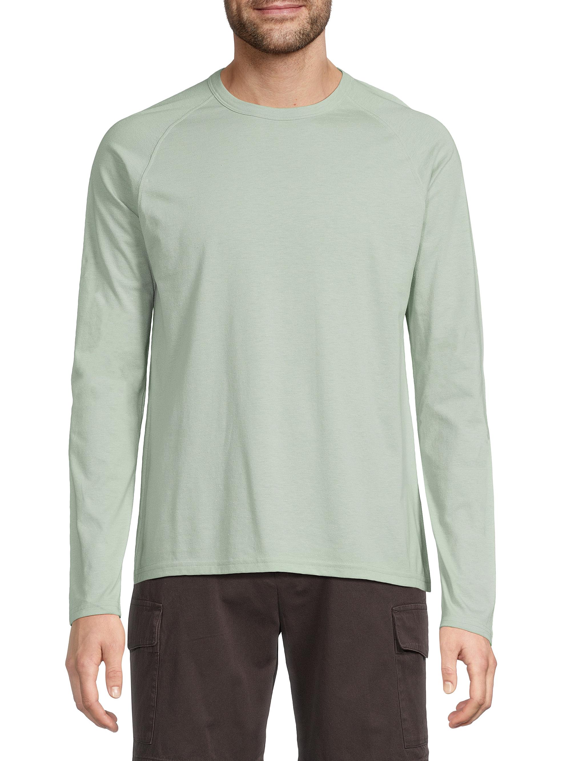 Click here for Vince Mens Raglan Crewneck Long-Sleeve Shirt - Sea... prices