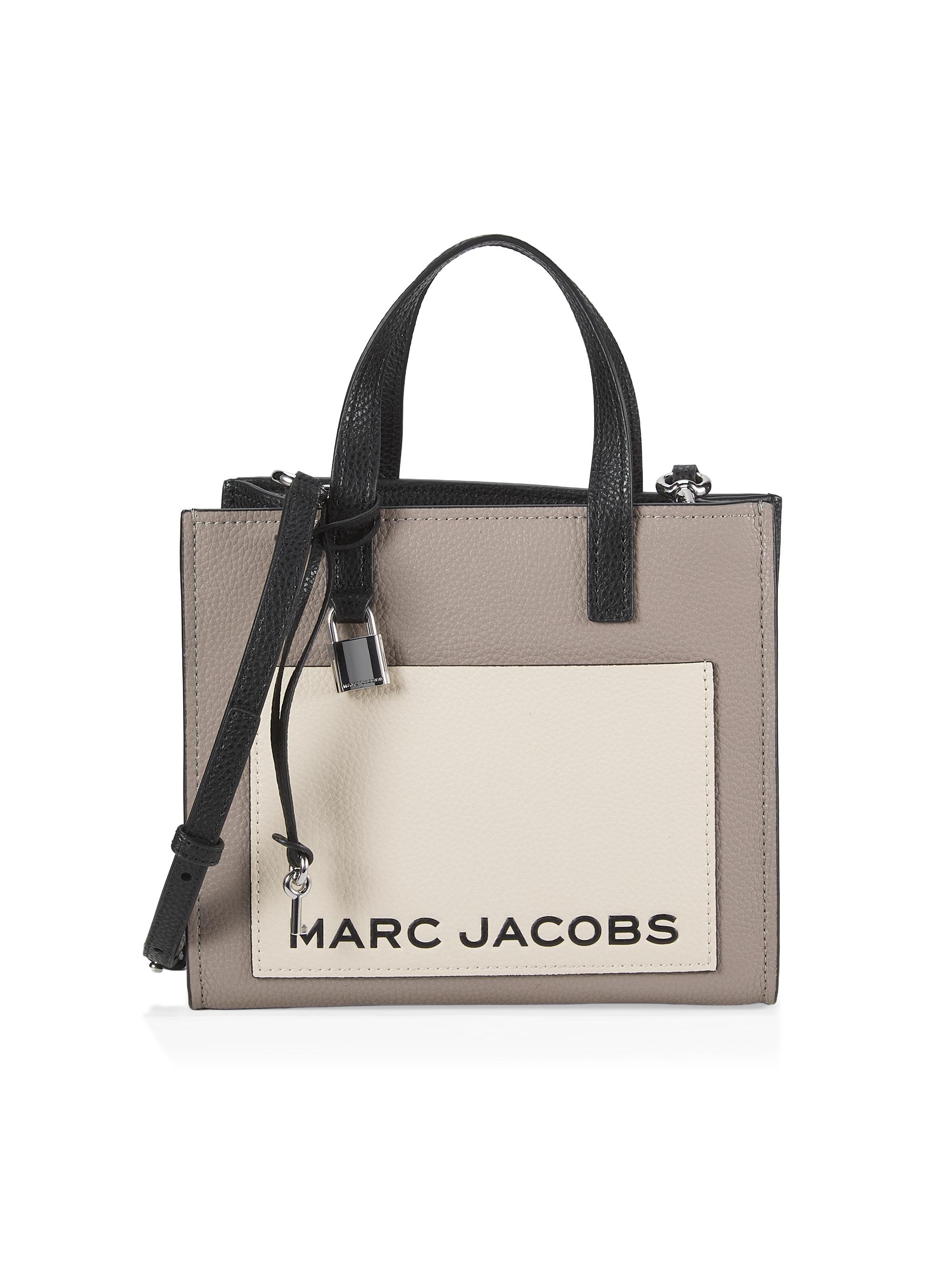 Click here for Marc Jacobs Womens Leather Mini Tote Bag - Concret... prices