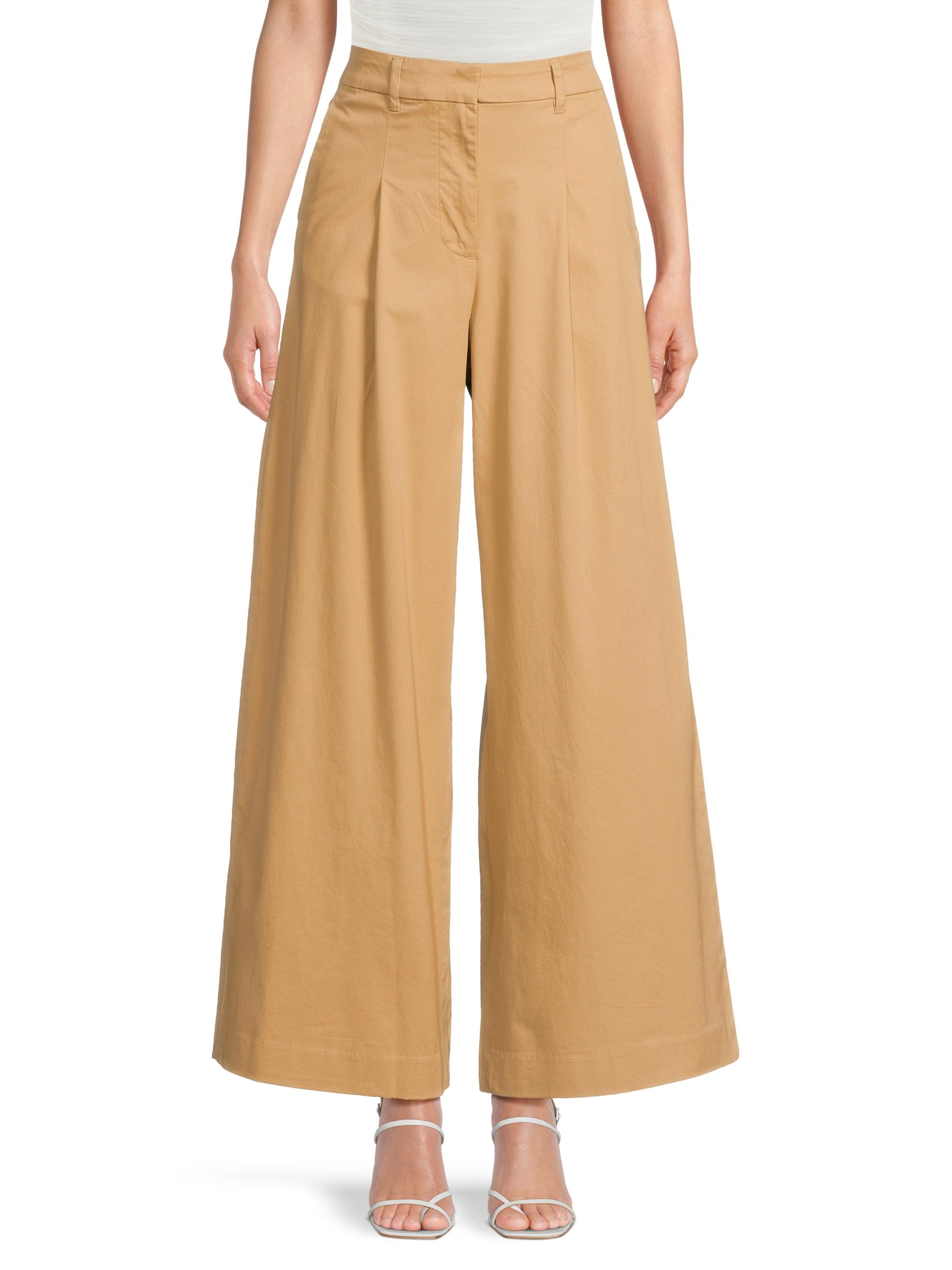 Click here for Bcbg Womens Pleated Wide-Leg Stretch-Cotton Pants... prices