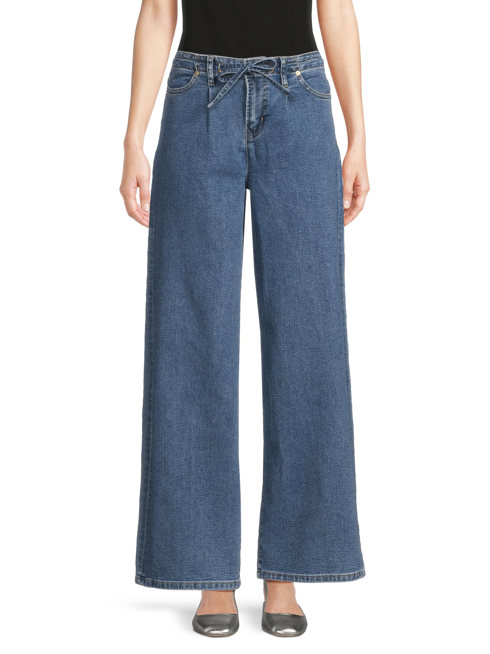 Click here for Bcbg Womens Drawstring Straight-Leg Jeans - Authen... prices