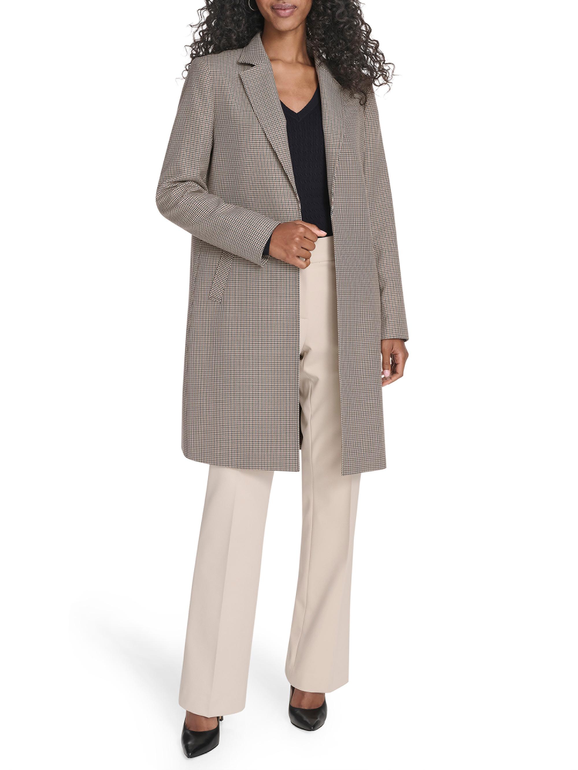 Click here for Tommy Hilfiger Womens Houndstooth Notch Lapel Jack... prices