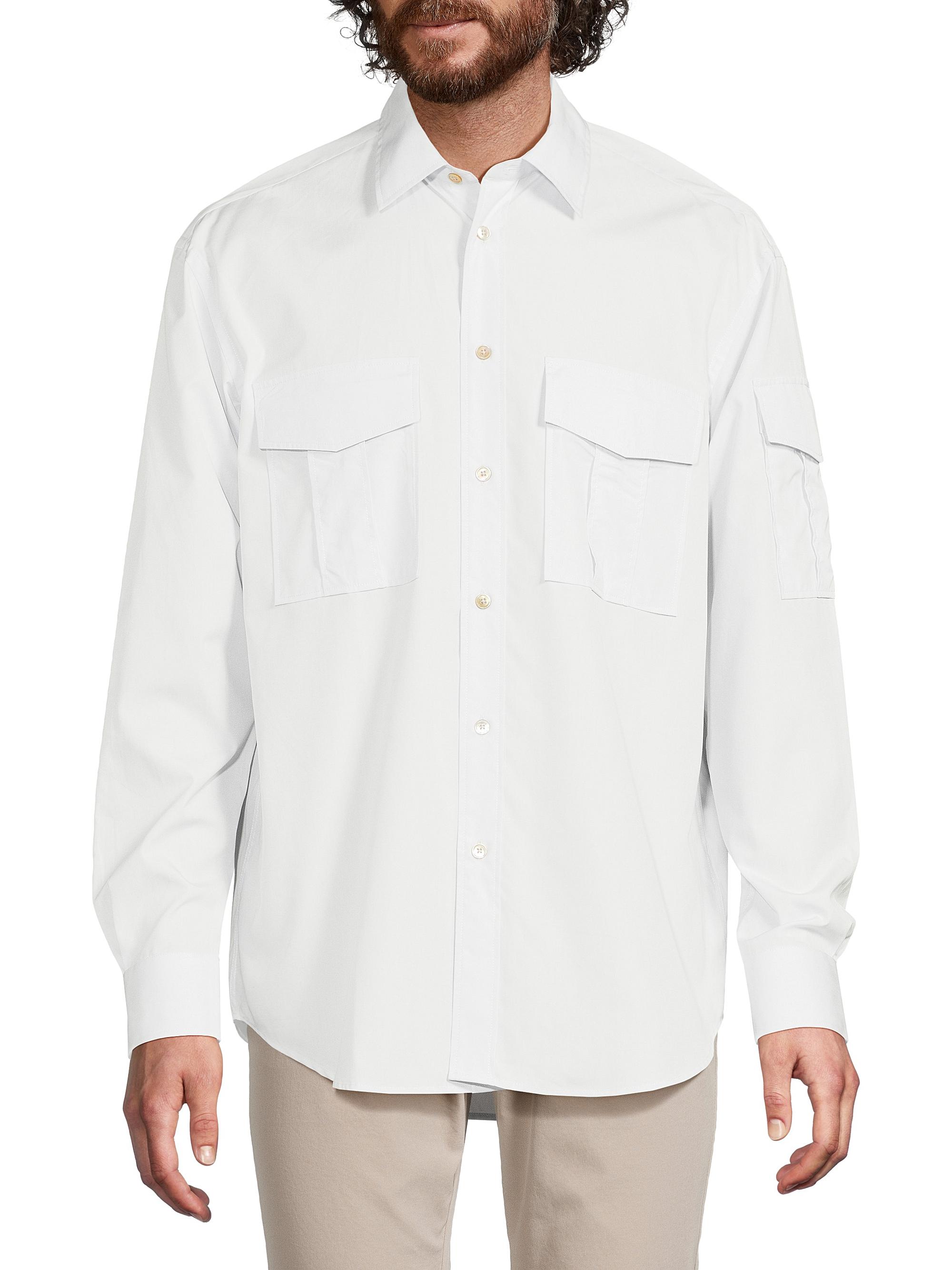 Click here for Paul Smith Mens Oversized Pocket Cotton Casual Fit... prices