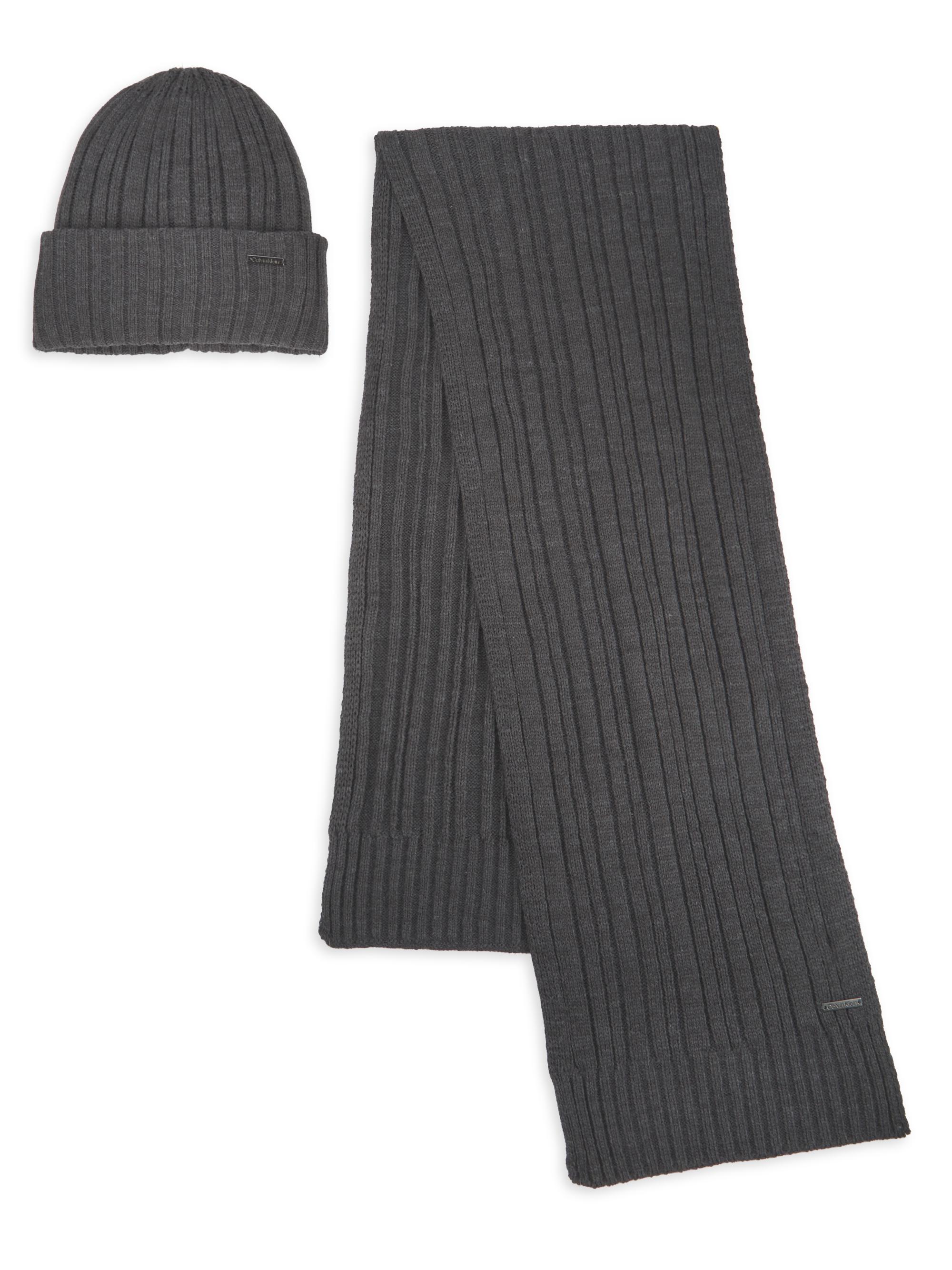 Click here for Calvin Klein Mens 2-Piece Rib-Knit Set - Gunmetal... prices