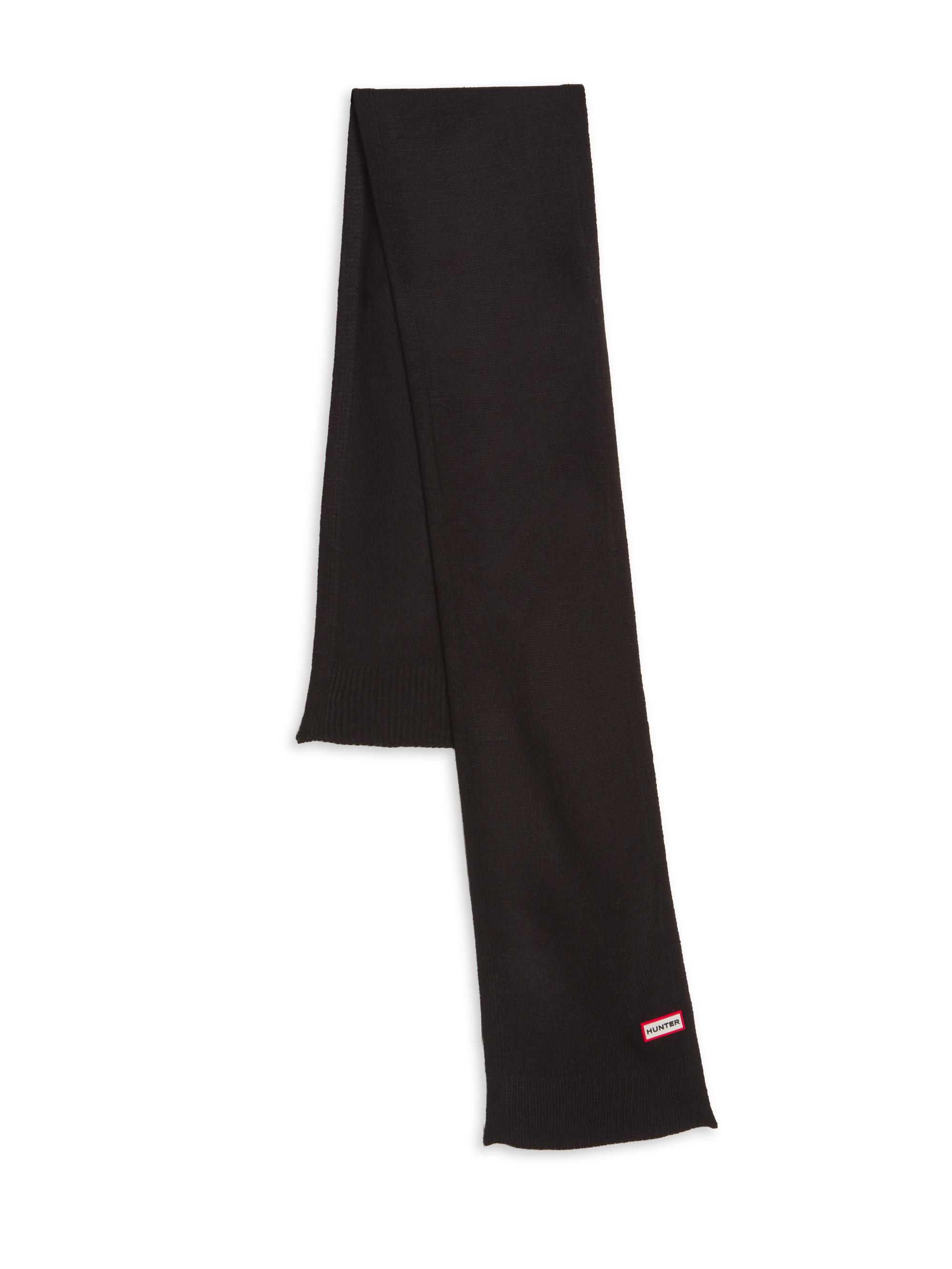 Click here for Hunter Mens Play Knit Scarf - Black prices