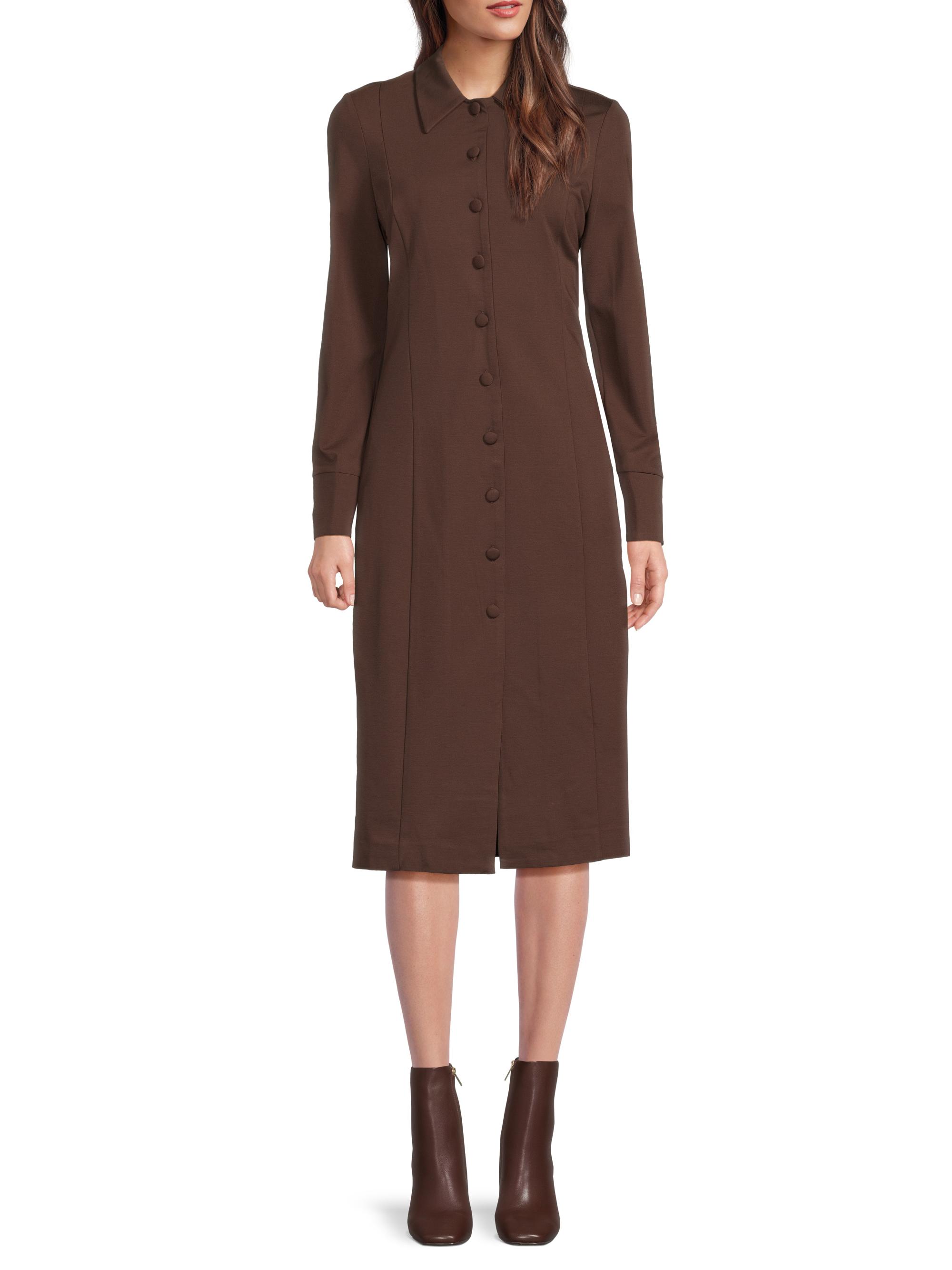 Click here for Saks Fifth Avenue Womens Solid A-line Midi-Shirtdr... prices