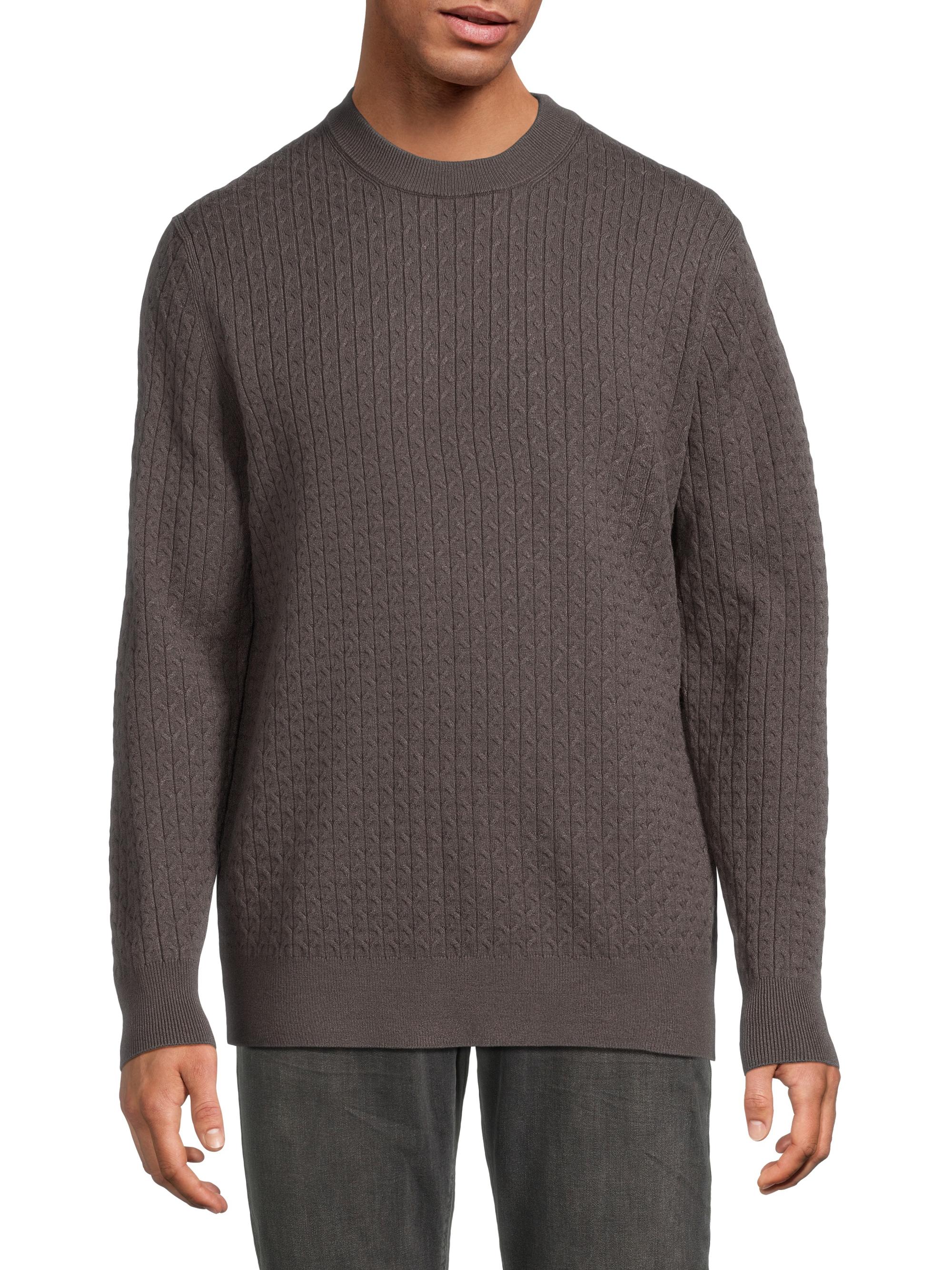 Click here for Karl Lagerfeld Paris Mens Cable-Knit Sweater - Gre... prices