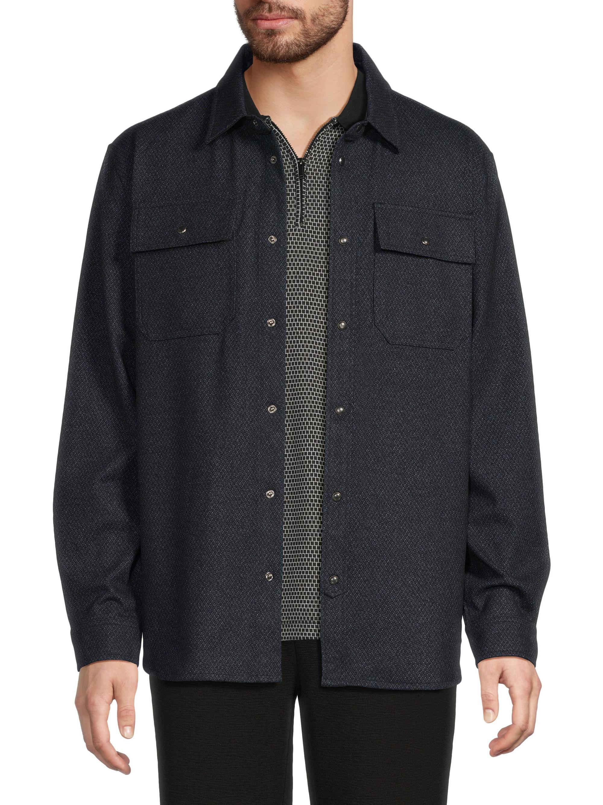 Click here for Karl Lagerfeld Paris Mens Ponte Button-Down Shirt... prices