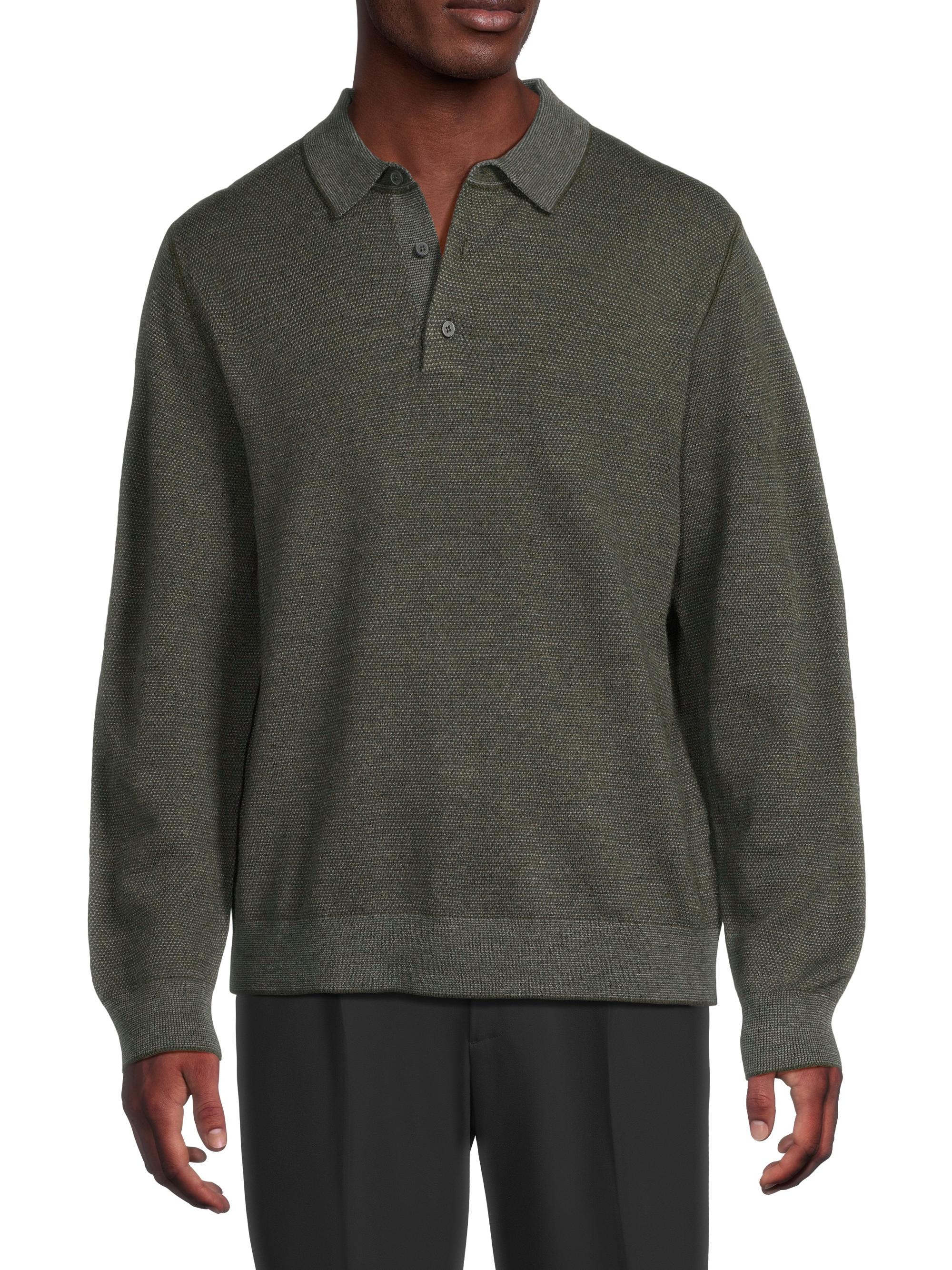 Click here for Vince Mens Birdseye Merino Wool Polo Sweater - For... prices