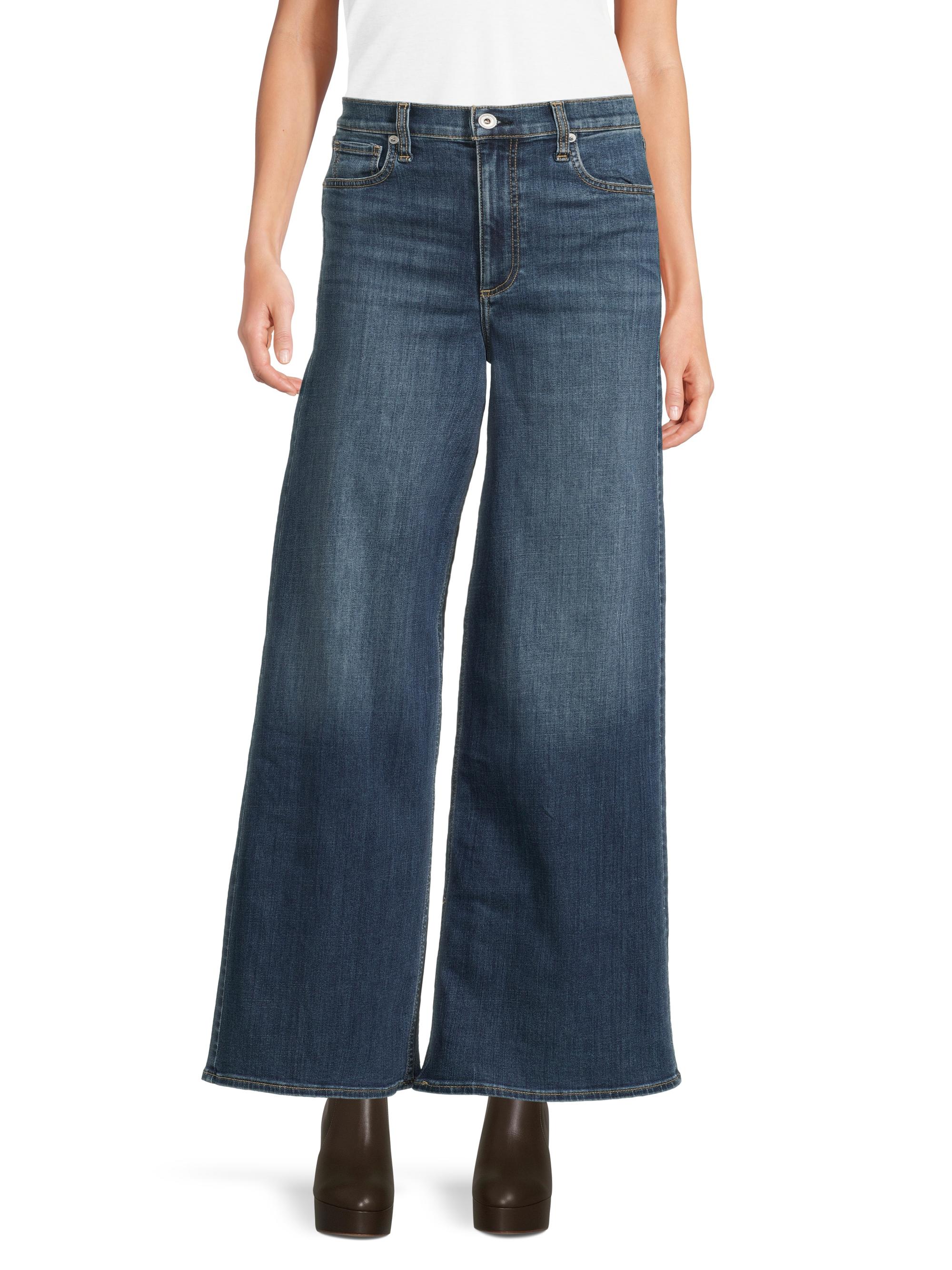 Click here for Rag & Bone Womens Serena High-Rise Wide-Leg Jeans... prices
