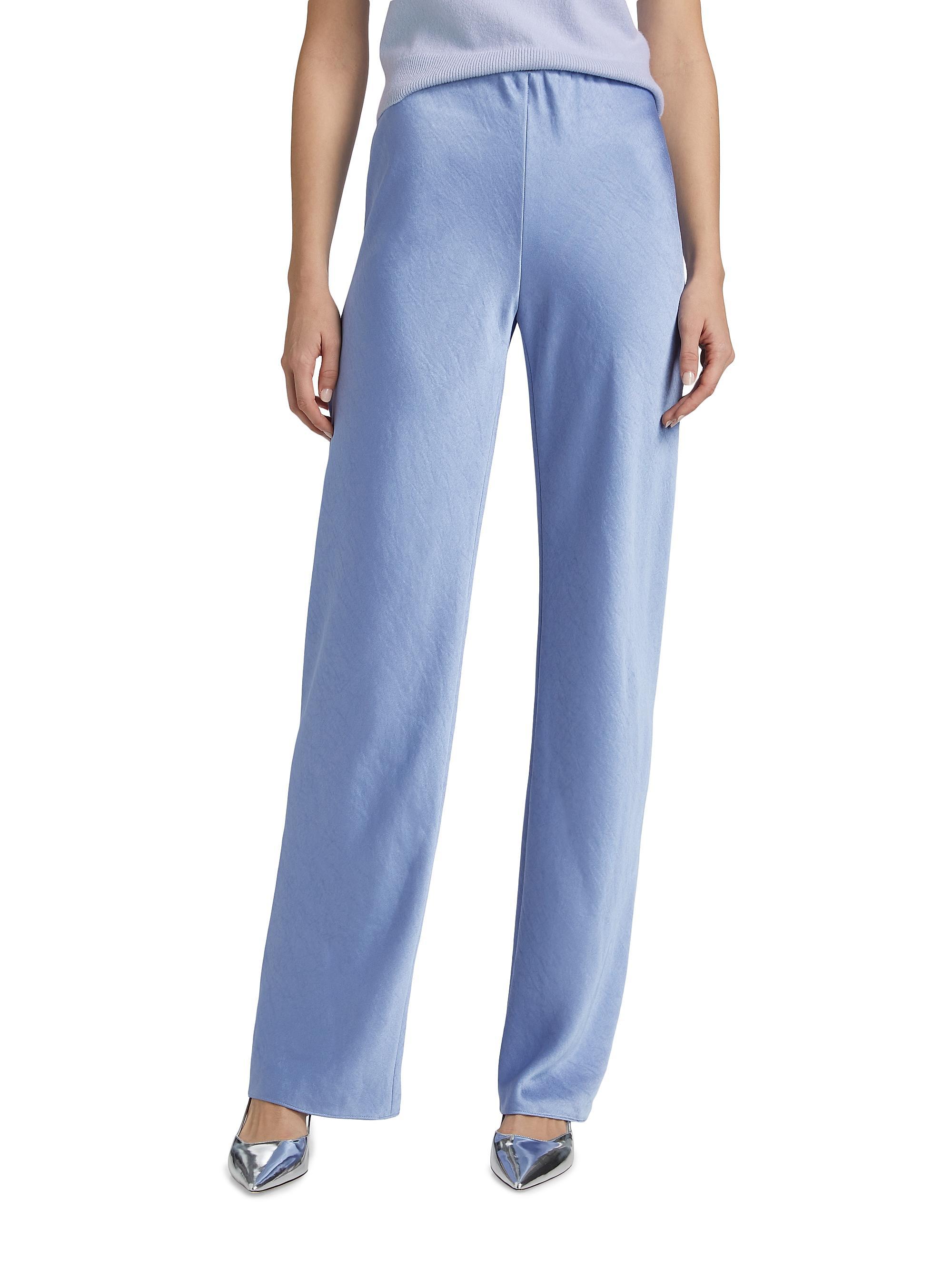 Click here for Vince Womens Fluid Bias-Cut Satin High-Rise Trouse... prices