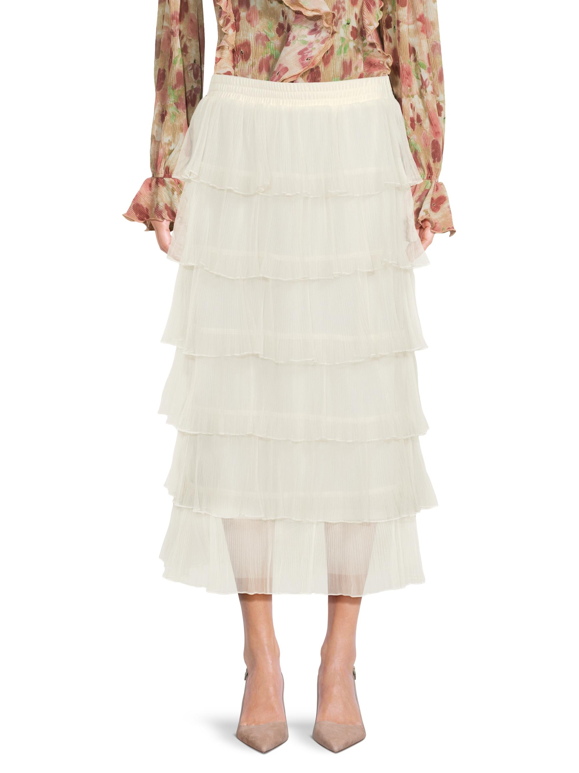 Click here for Wdny Womens Tiered Midi-Skirt - Ivory - Size XL prices