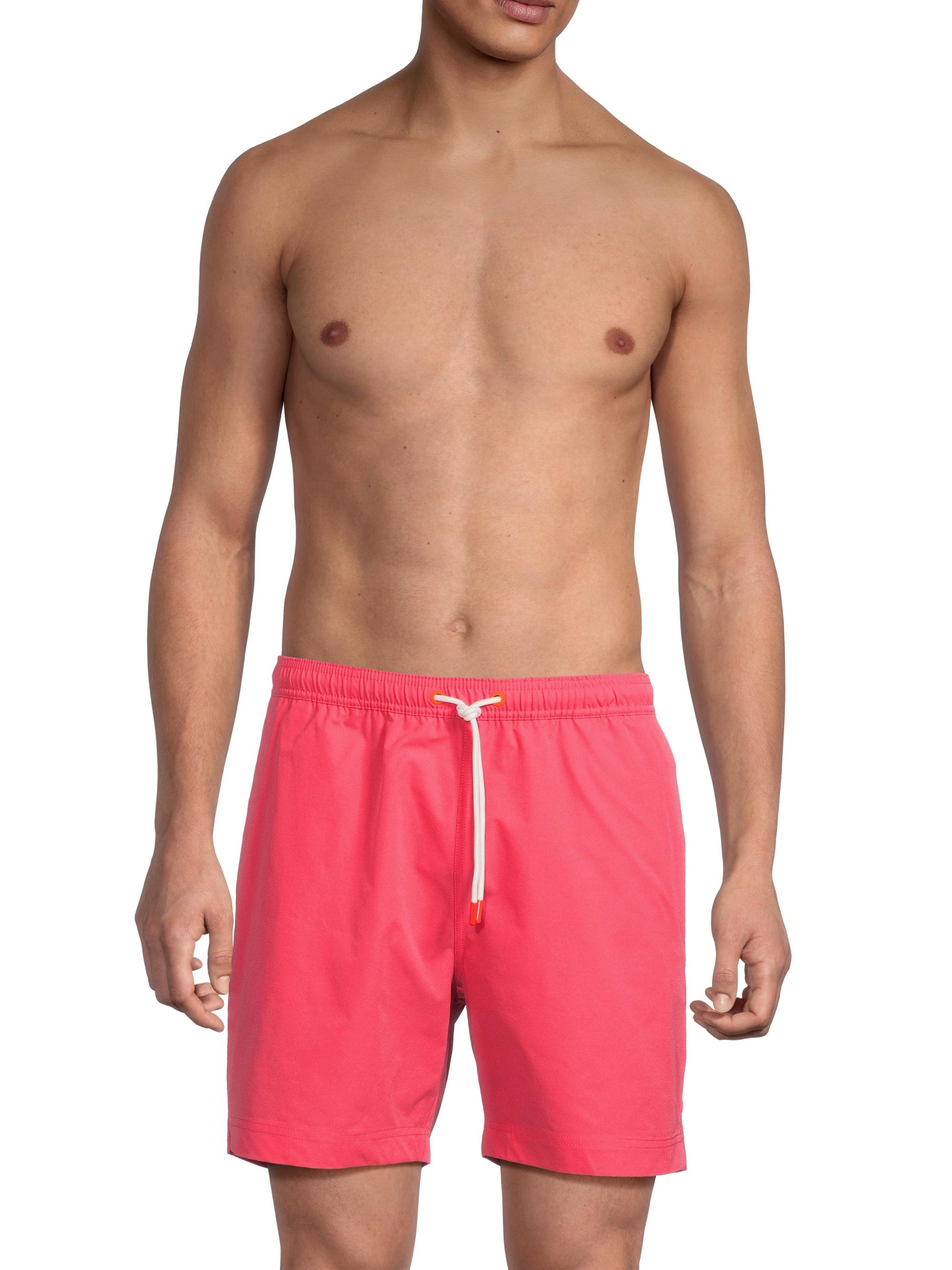 Click here for Swims Mens Solid Drawstring Swim Shorts - Pink - S... prices