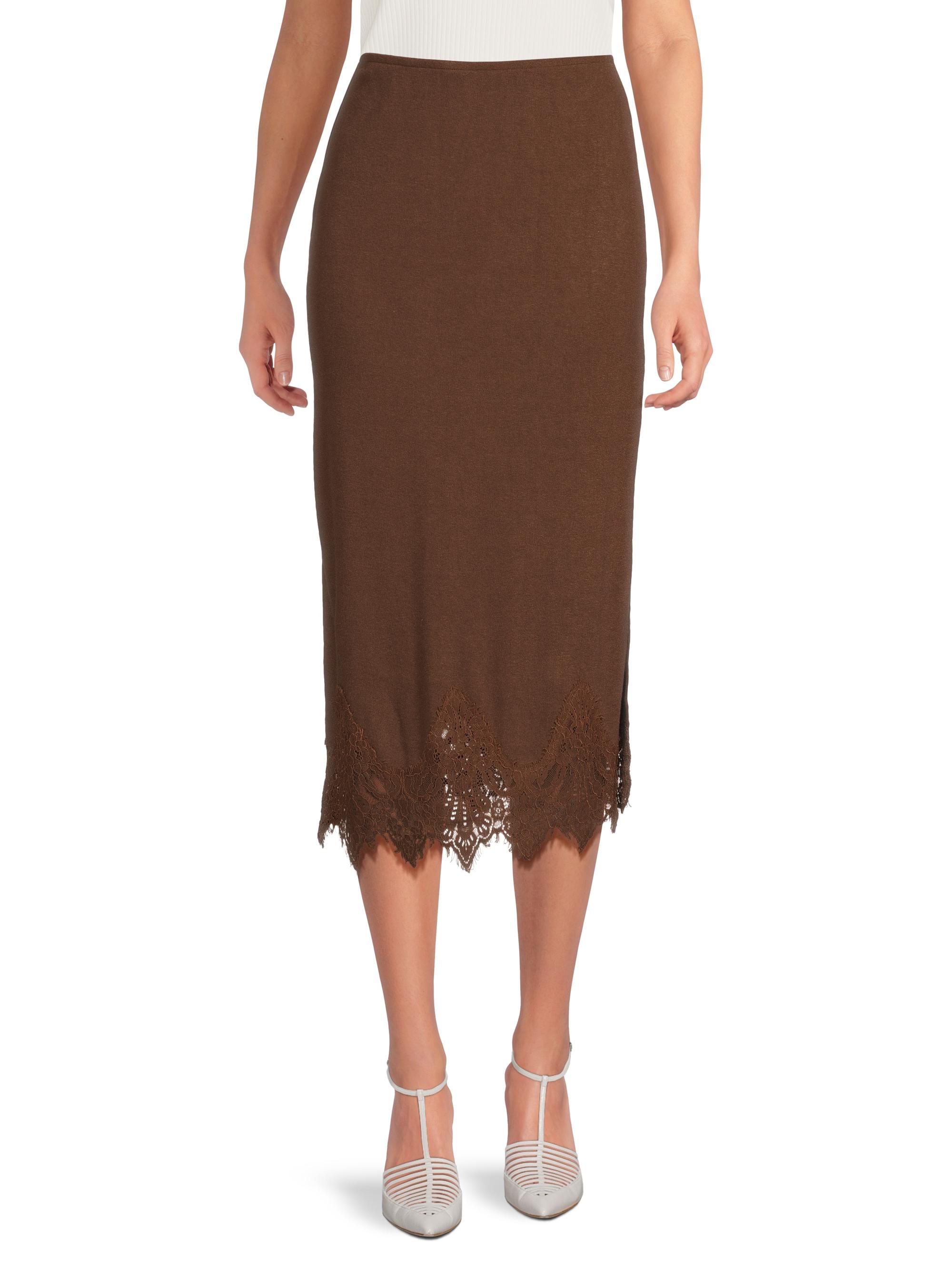 Click here for Saks Fifth Avenue Womens Lace-Trim A-Line Midi-Ski... prices