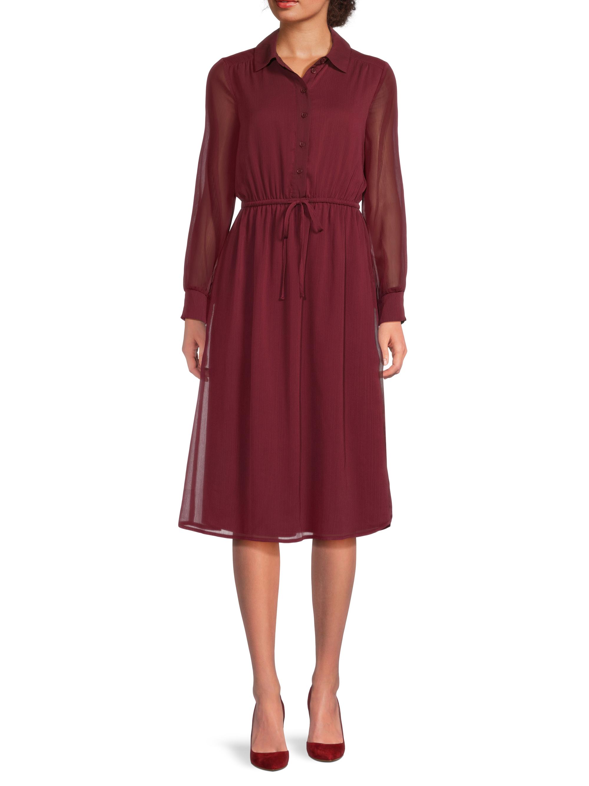 Click here for Saks Fifth Avenue Womens Chiffon Shirtdress - Merl... prices