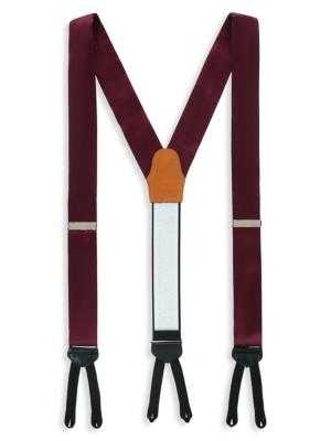Click here for Trafalgar Mens Sutton Silk Suspenders - Burgundy prices