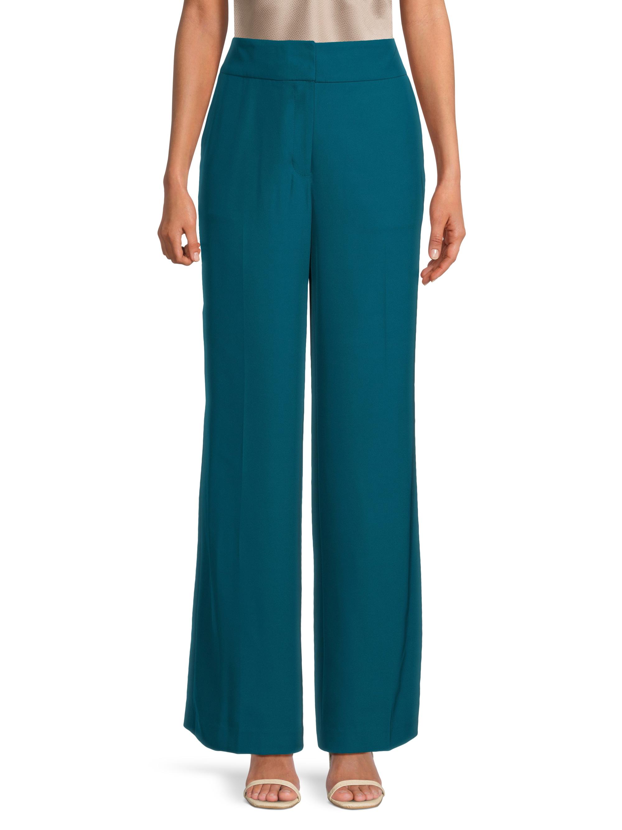 Click here for Calvin Klein Womens Straight-Leg Flat-Front Pants... prices