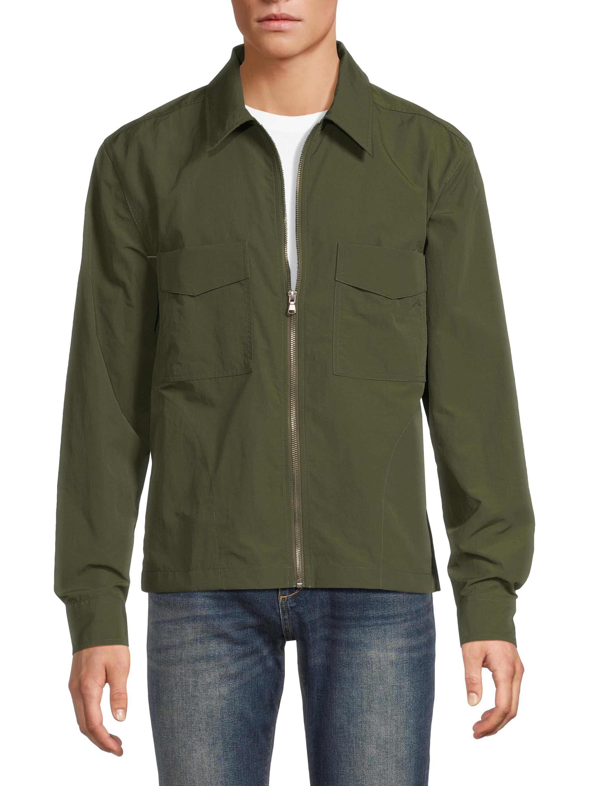 Click here for Joes Jeans Mens Point Collar Front Zip Jacket - Ar... prices