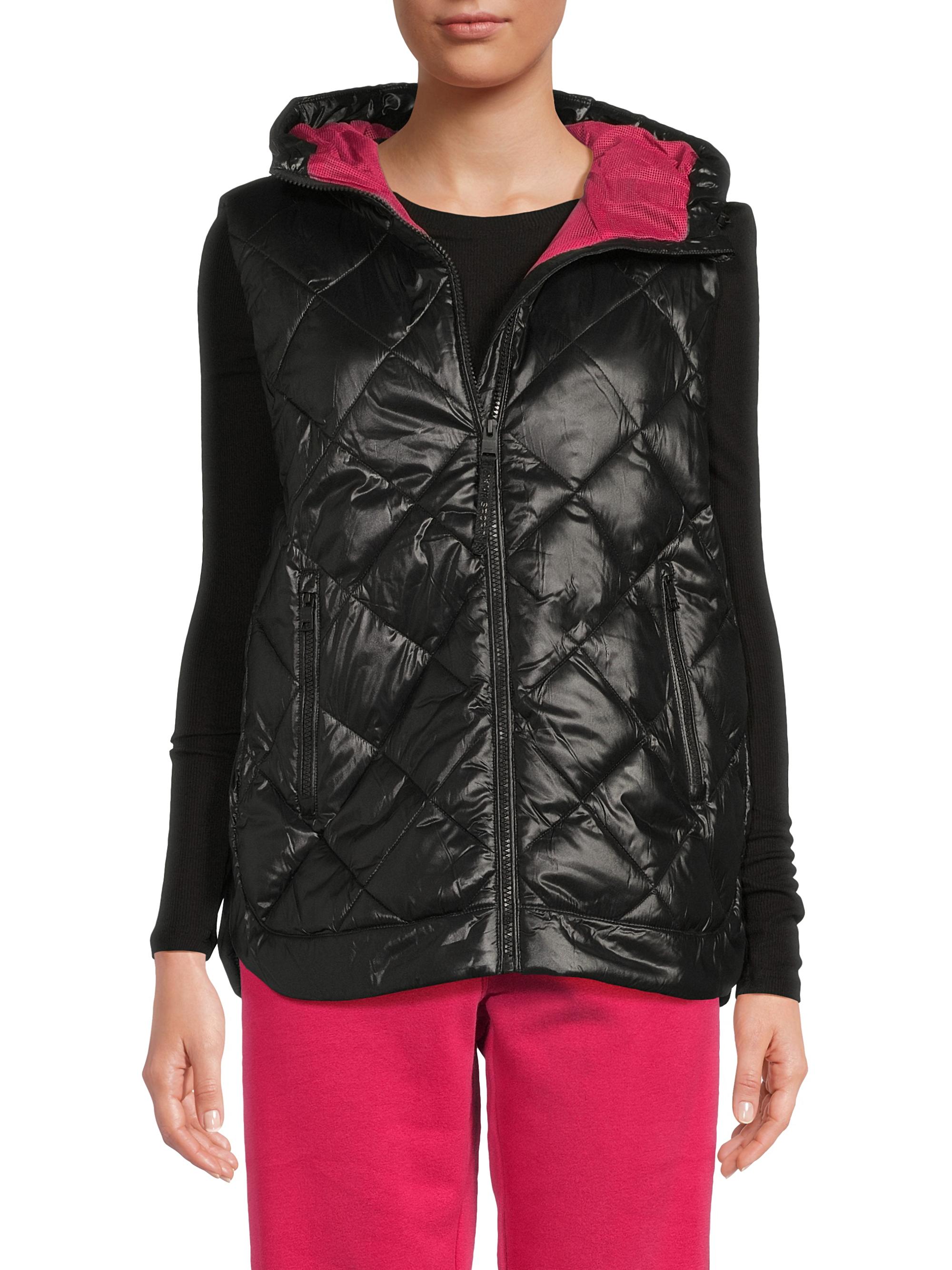 Click here for Dkny Womens Quilted Curved-Hem Hooded Vest - Metal... prices