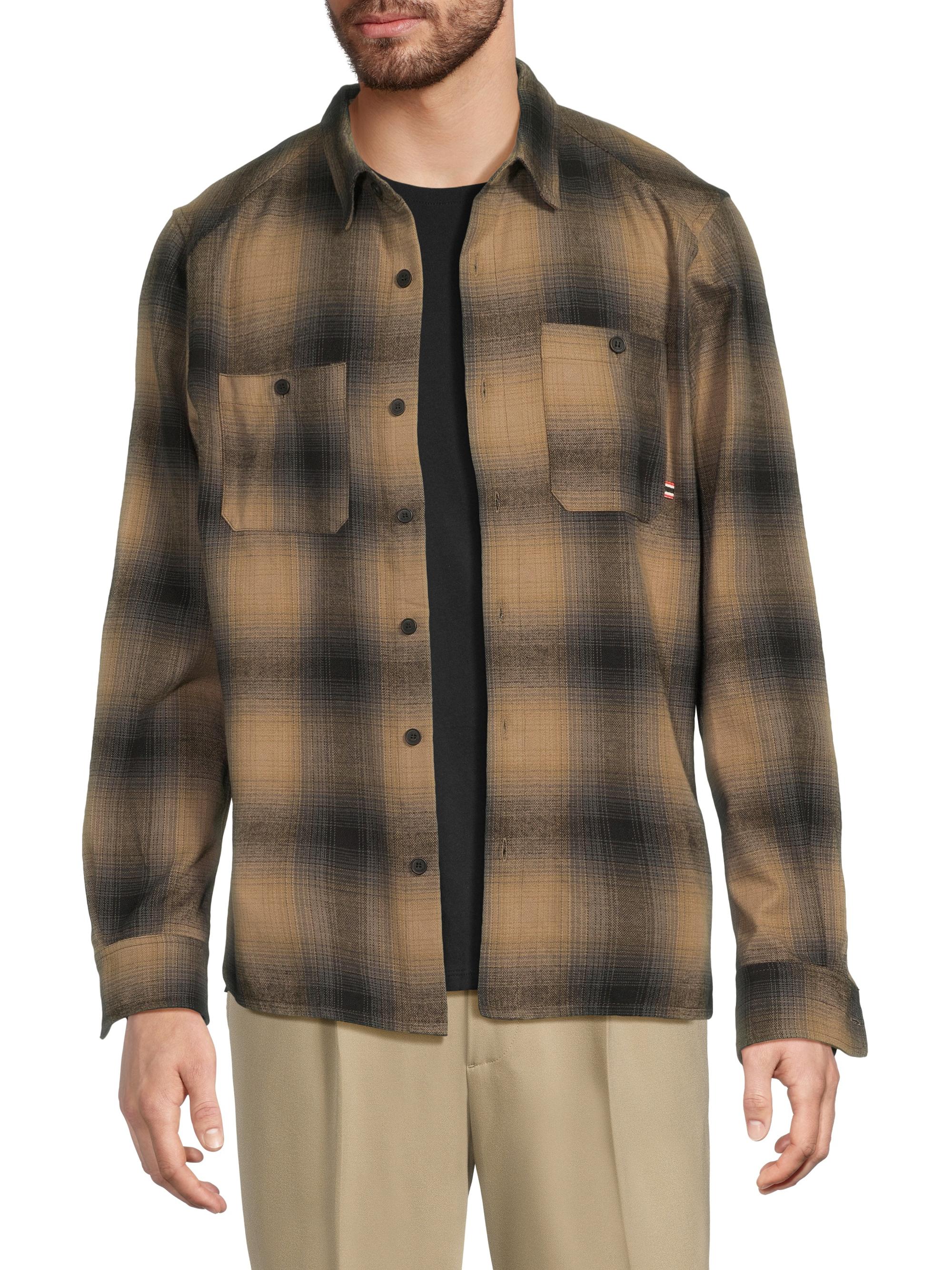 Click here for Hunter Mens Plaid Cotton Button-Front Shirt Jacket... prices