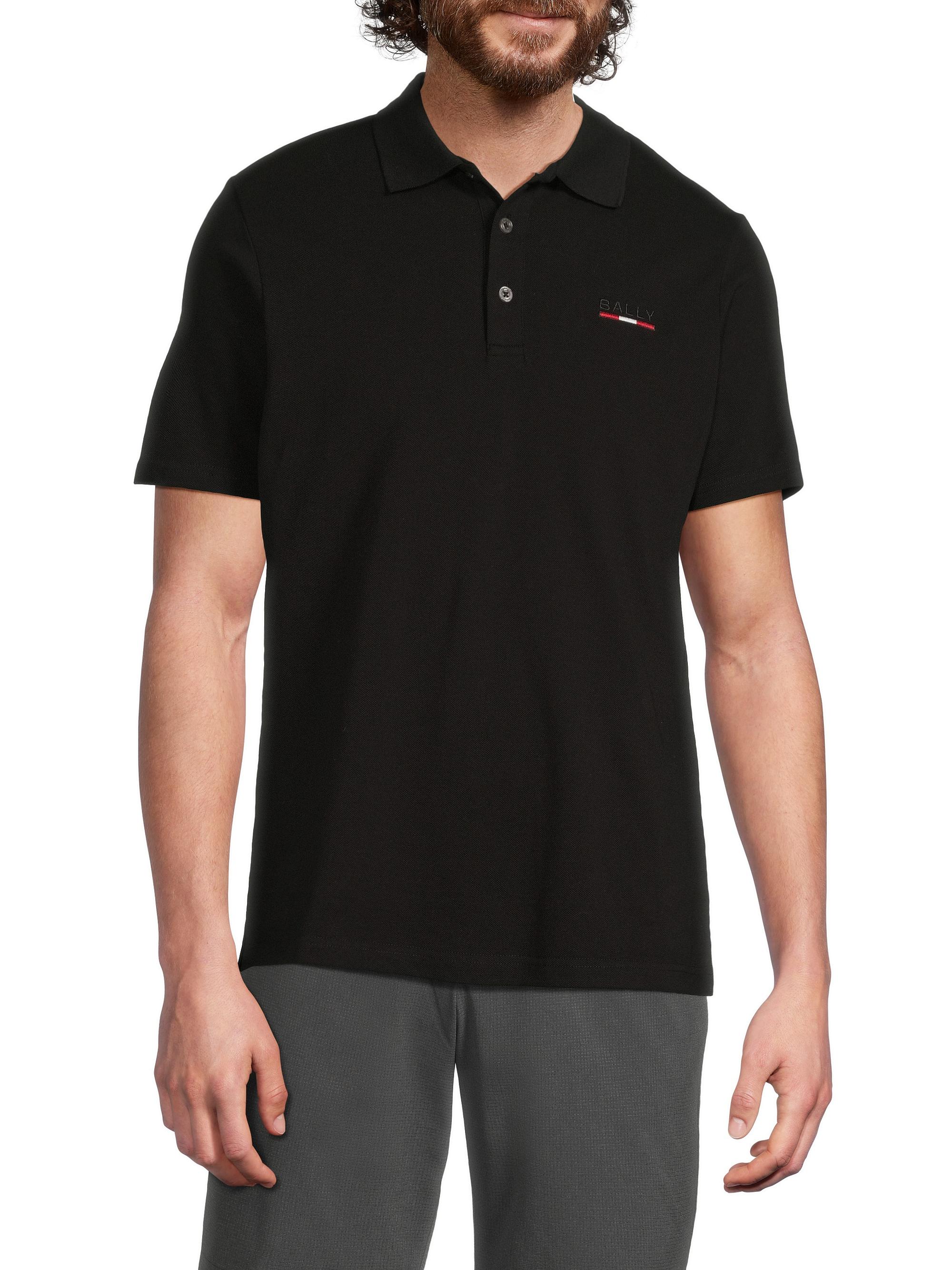 Click here for Bally Mens Embroidered Logo Polo Shirt - Black - S... prices