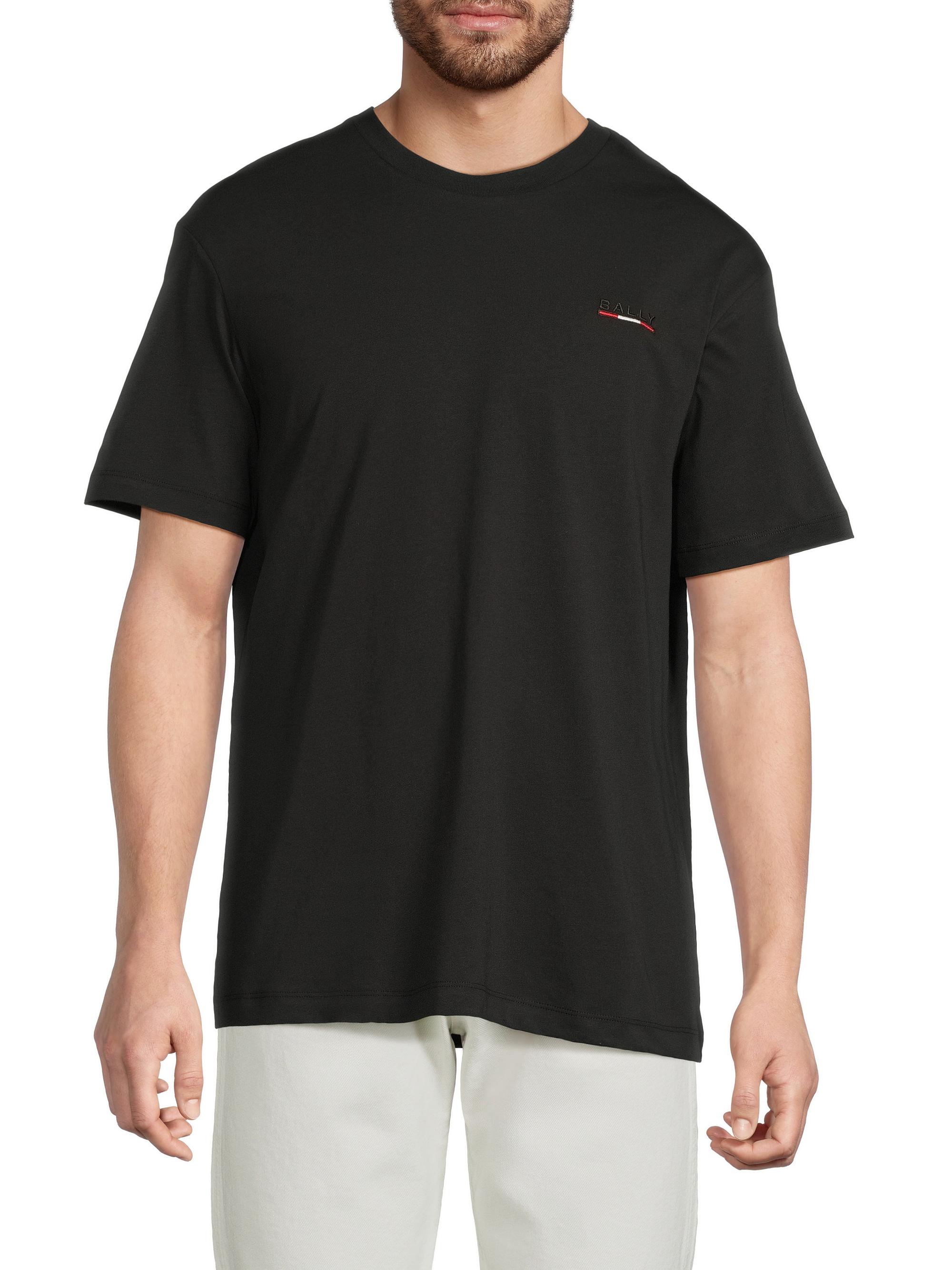 Click here for Bally Mens Embroidered Logo Cotton T-Shirt - Black... prices