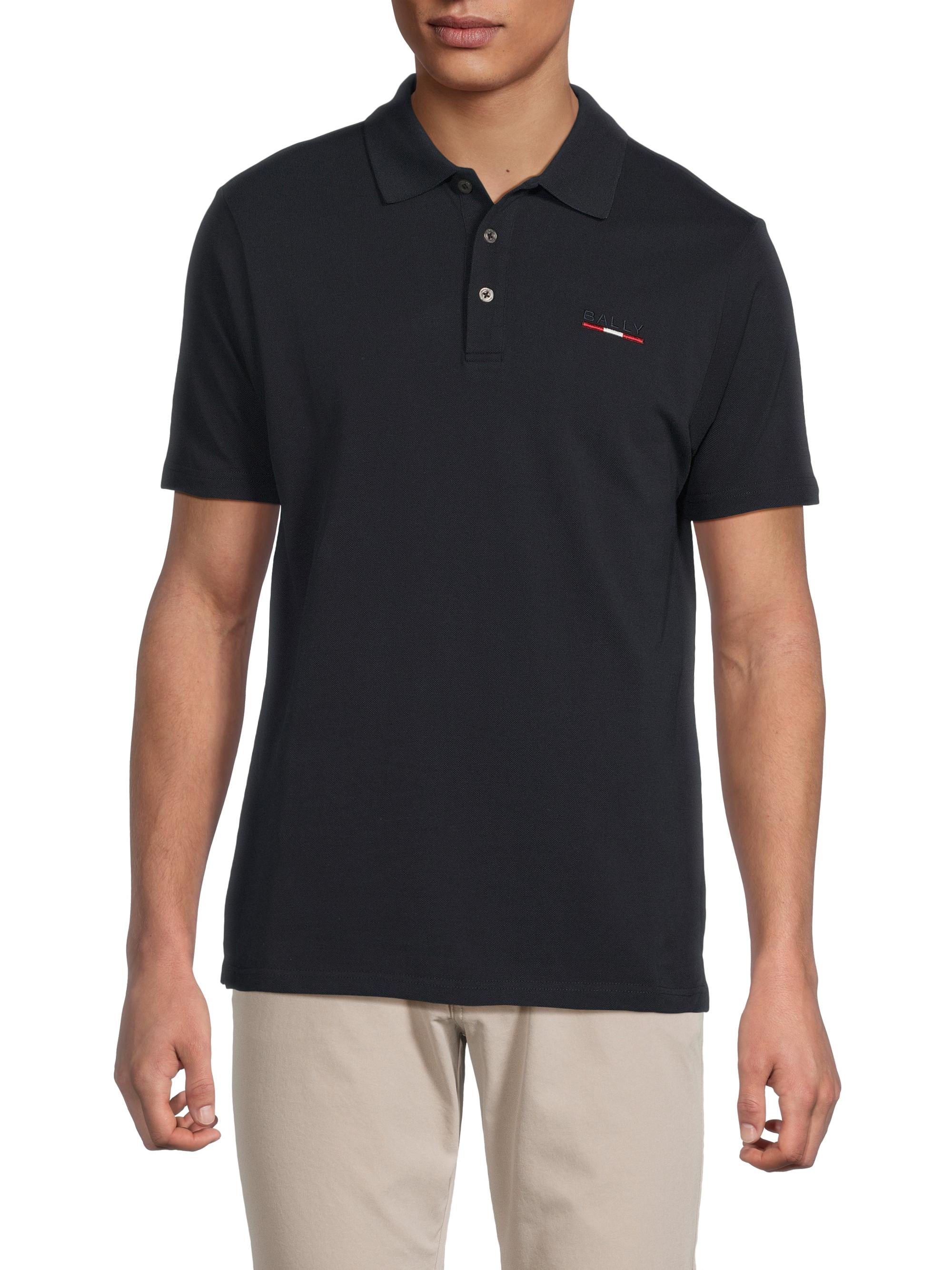 Click here for Bally Mens Embroidered Logo Cotton Polo Shirt - Bl... prices