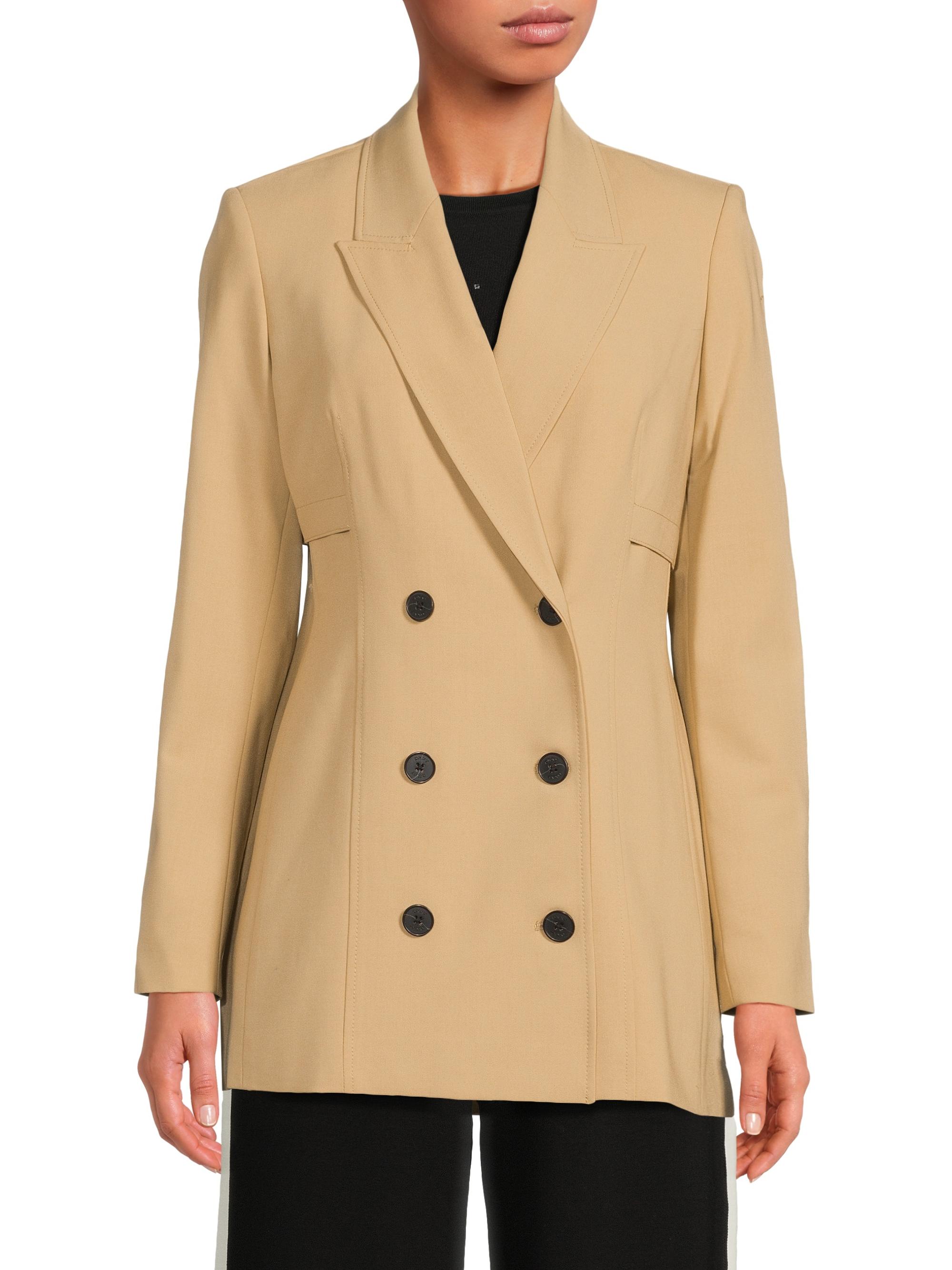 Click here for Dkny Womens Double-Breasted Blazer - Tan - Size 6 prices