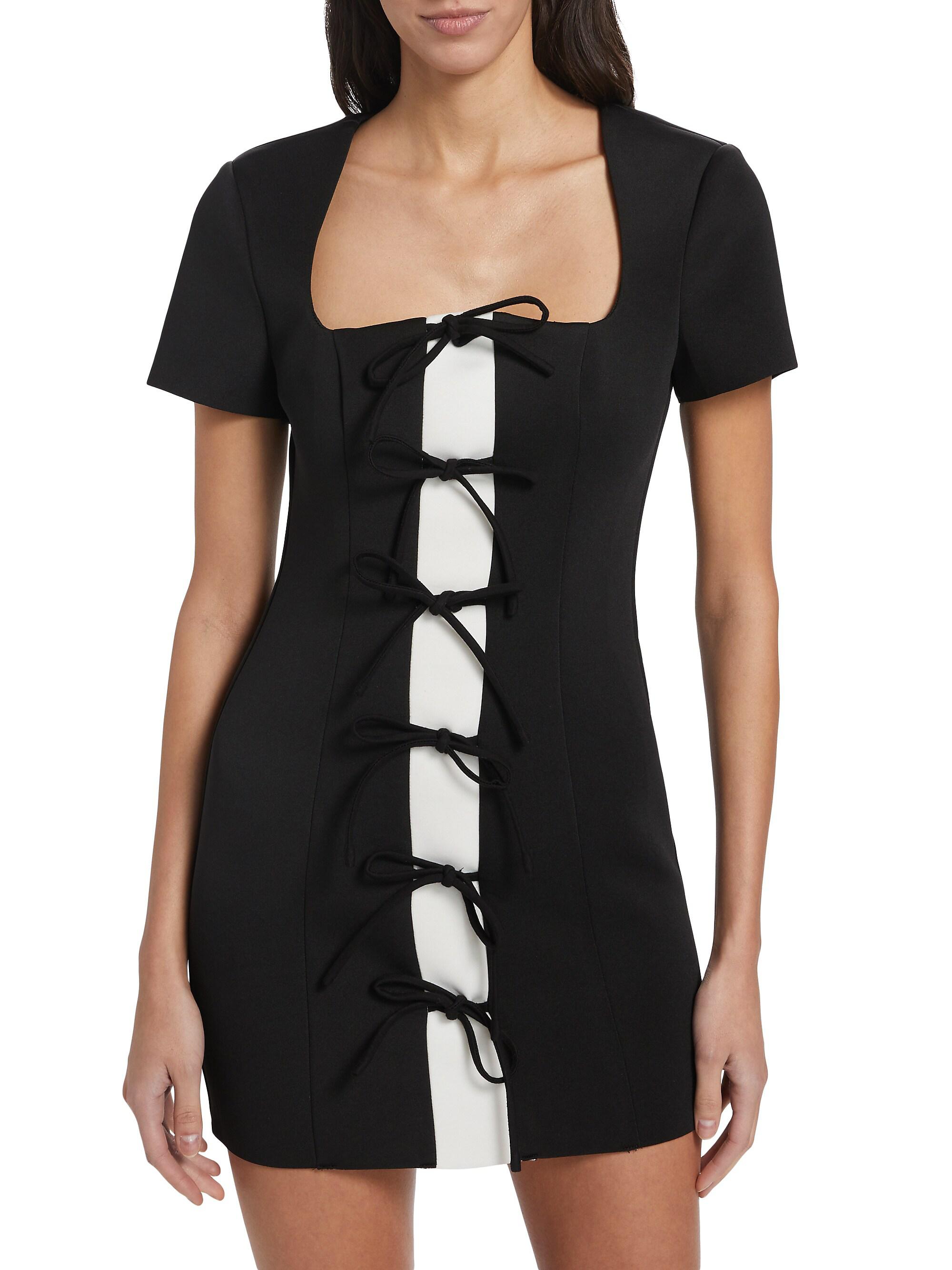 Click here for As It May Womens Koresma Colorblocked Bowtie Minid... prices