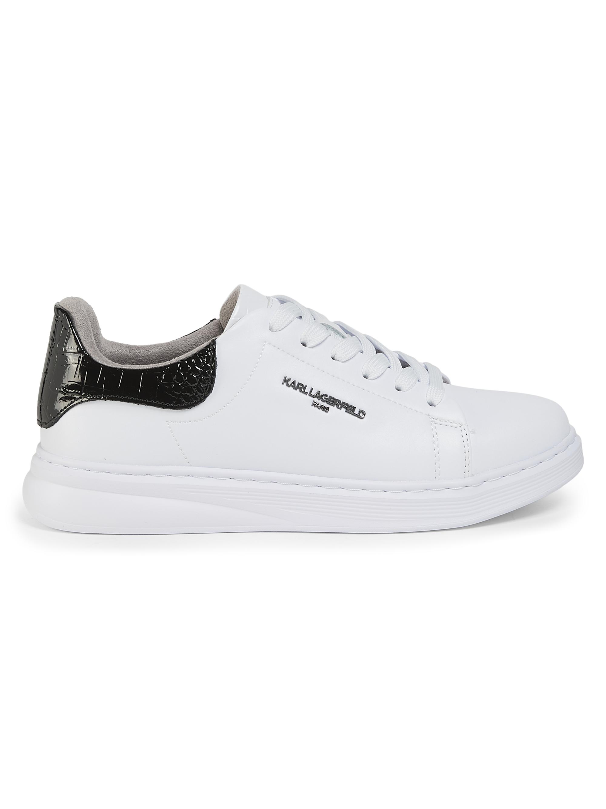Click here for Karl Lagerfeld Paris Mens Logo Leather Low-Top Sne... prices