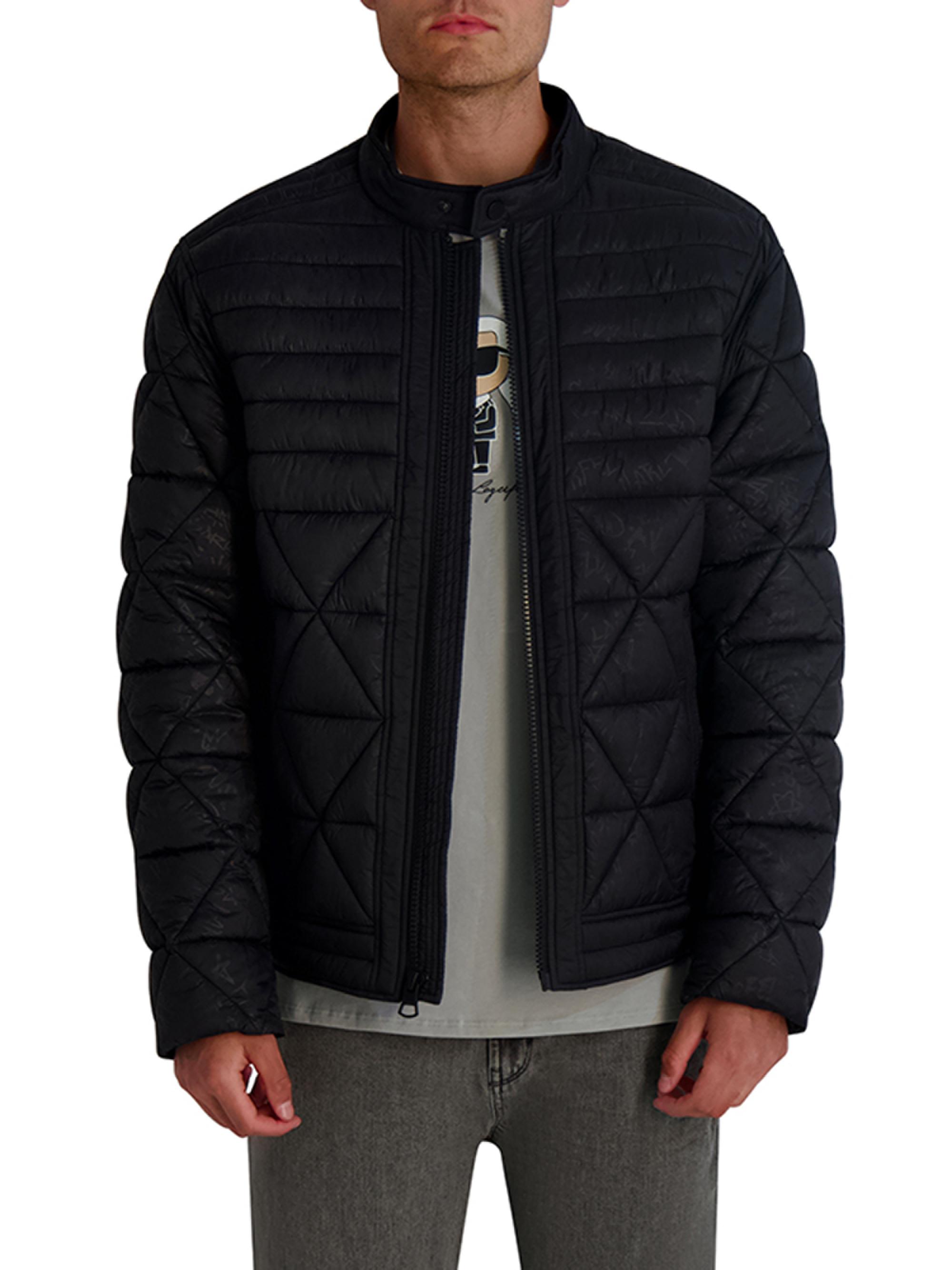 Click here for Karl Lagerfeld Paris Mens Graffiti Karl Quilted Ja... prices