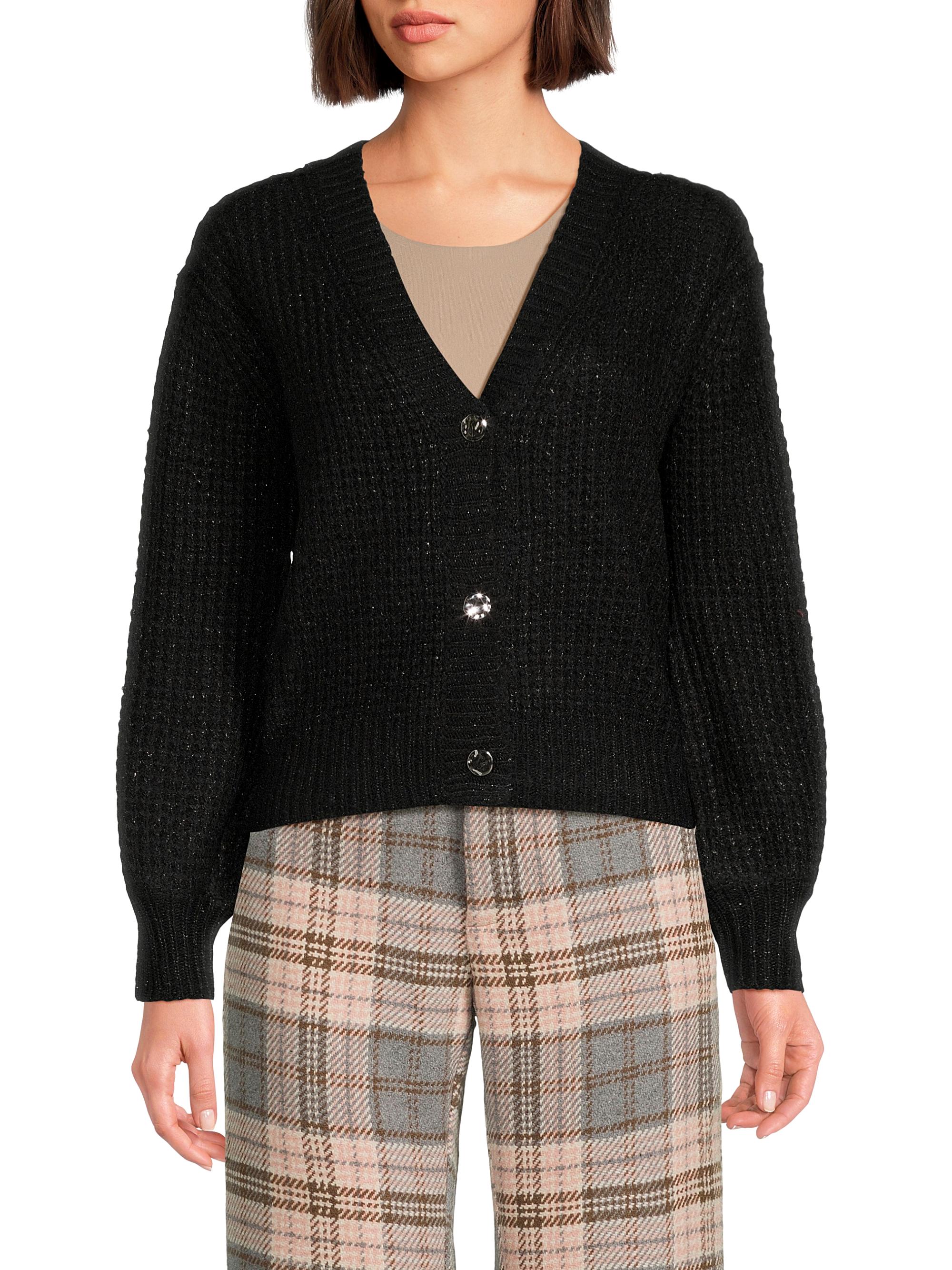 Click here for Joes Jeans Womens Drop Shoulder Cardigan - Black L... prices