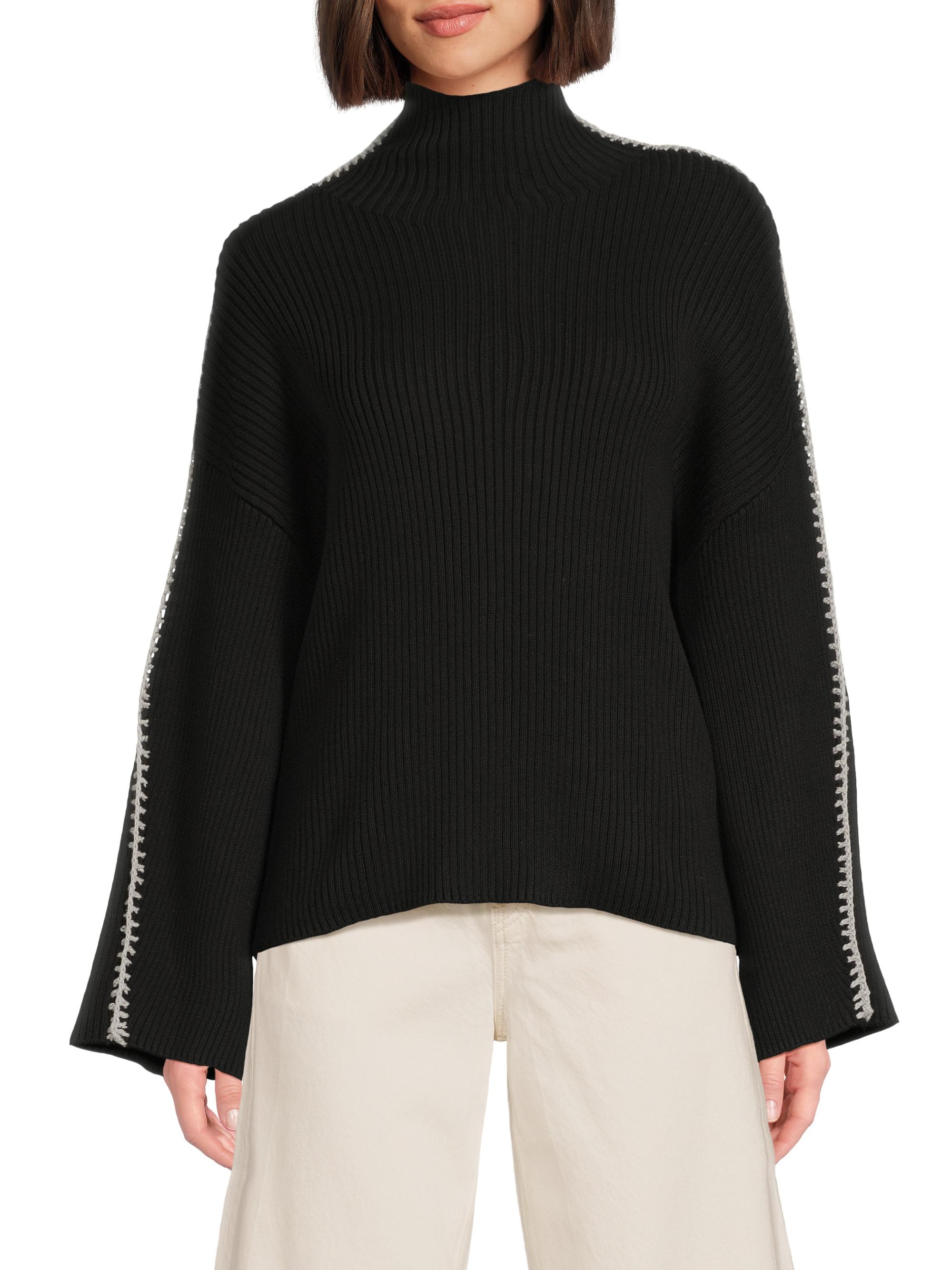 Click here for Rag & Bone Womens Contrast Stitch Rib-Knit Cotton... prices