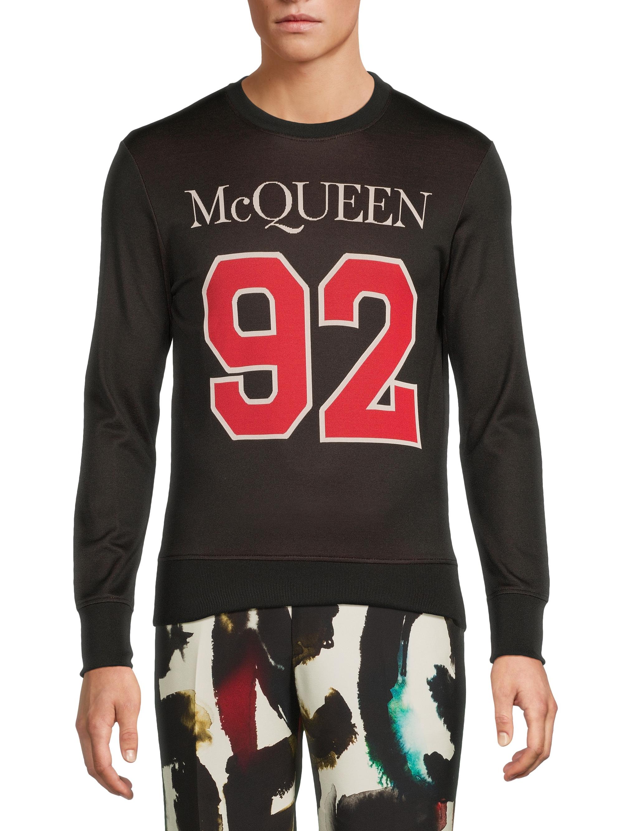 Click here for Mcqueen Mens Logo Graphic Sweatshirt - Black Red -... prices
