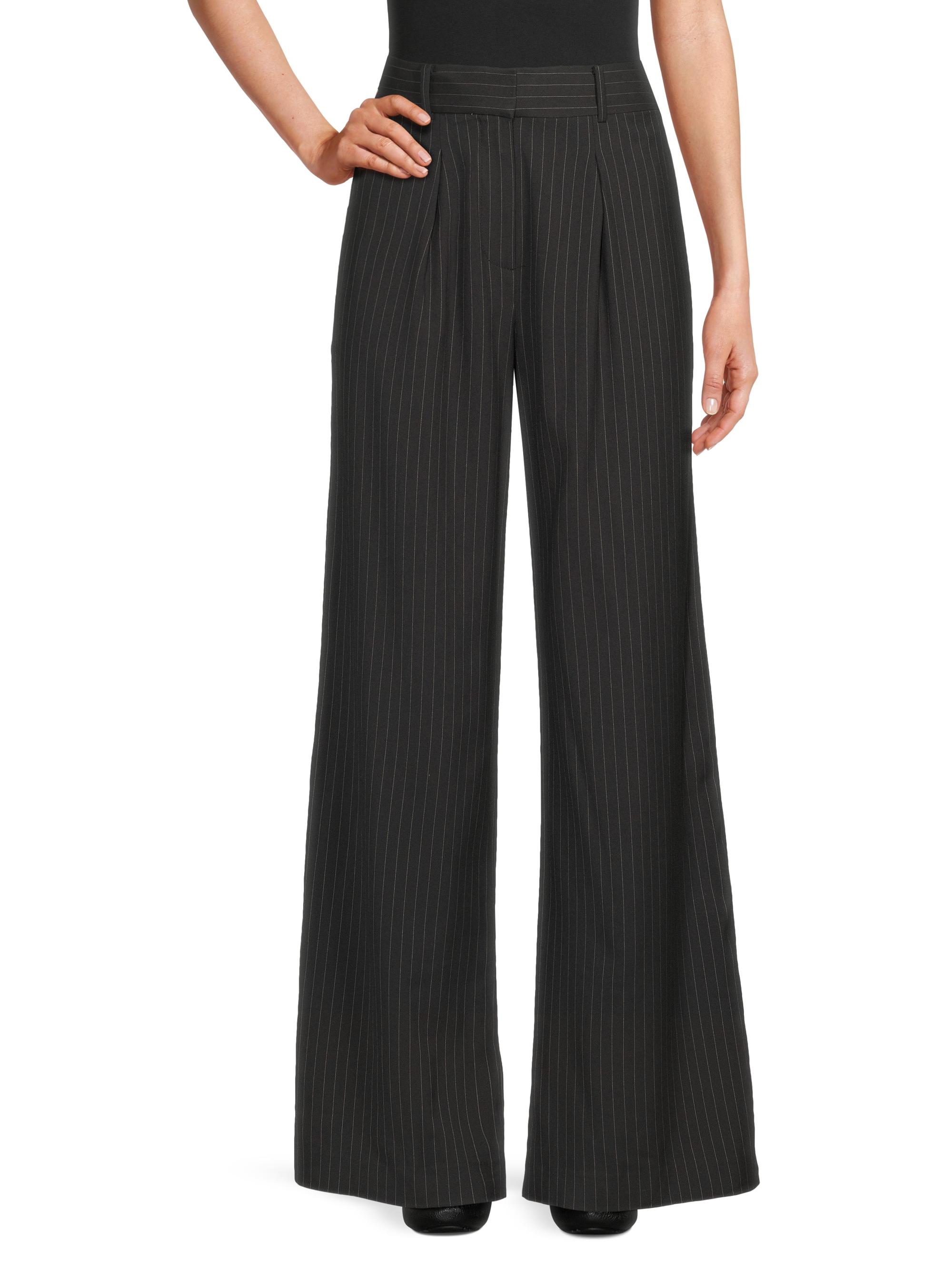 Click here for Ramy Brook Womens Edda Striped Pleated Wide-Leg Pa... prices