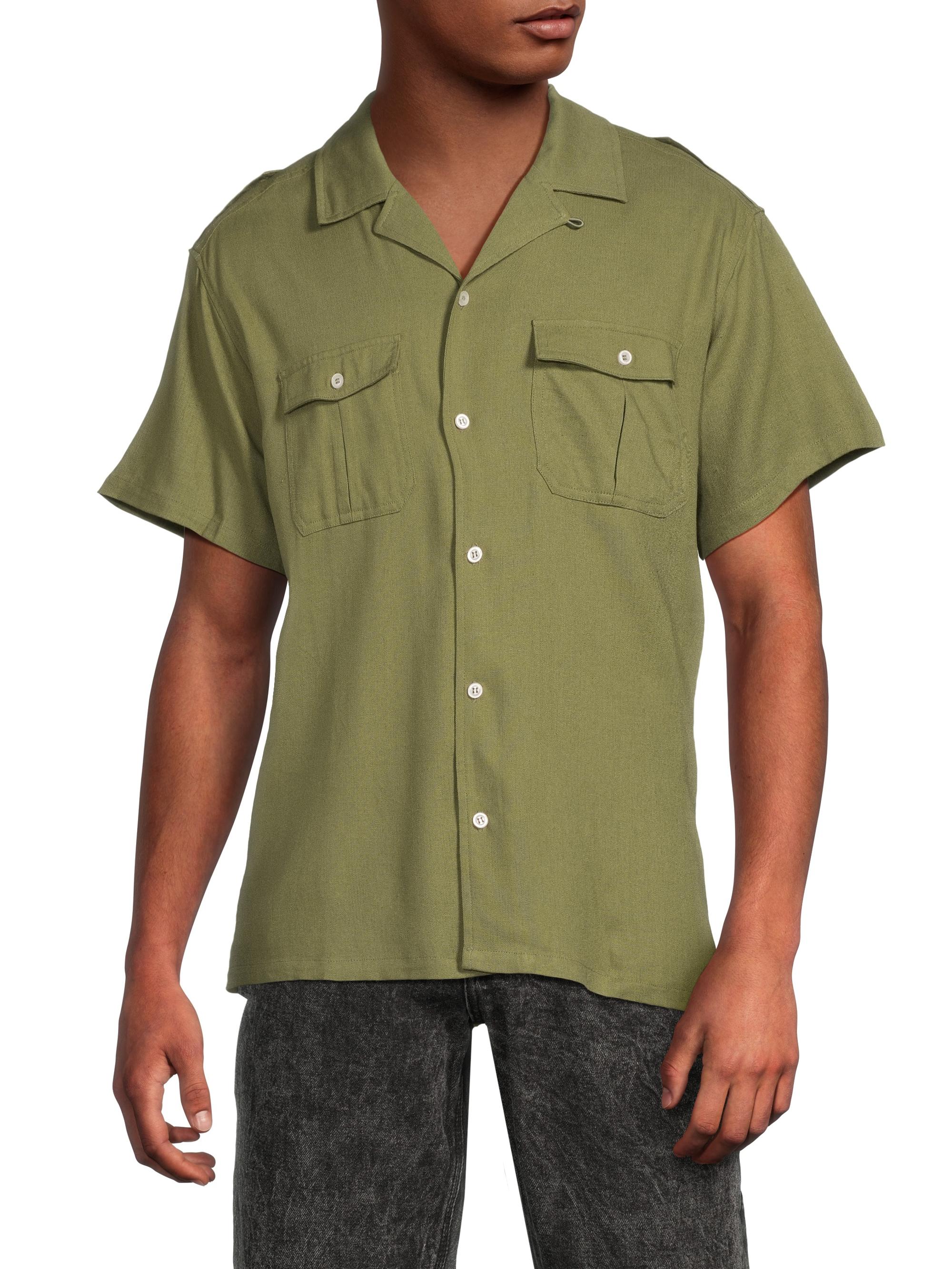 Click here for Wesc Drop Shoulder Camp Shirt - Olive - Size S prices