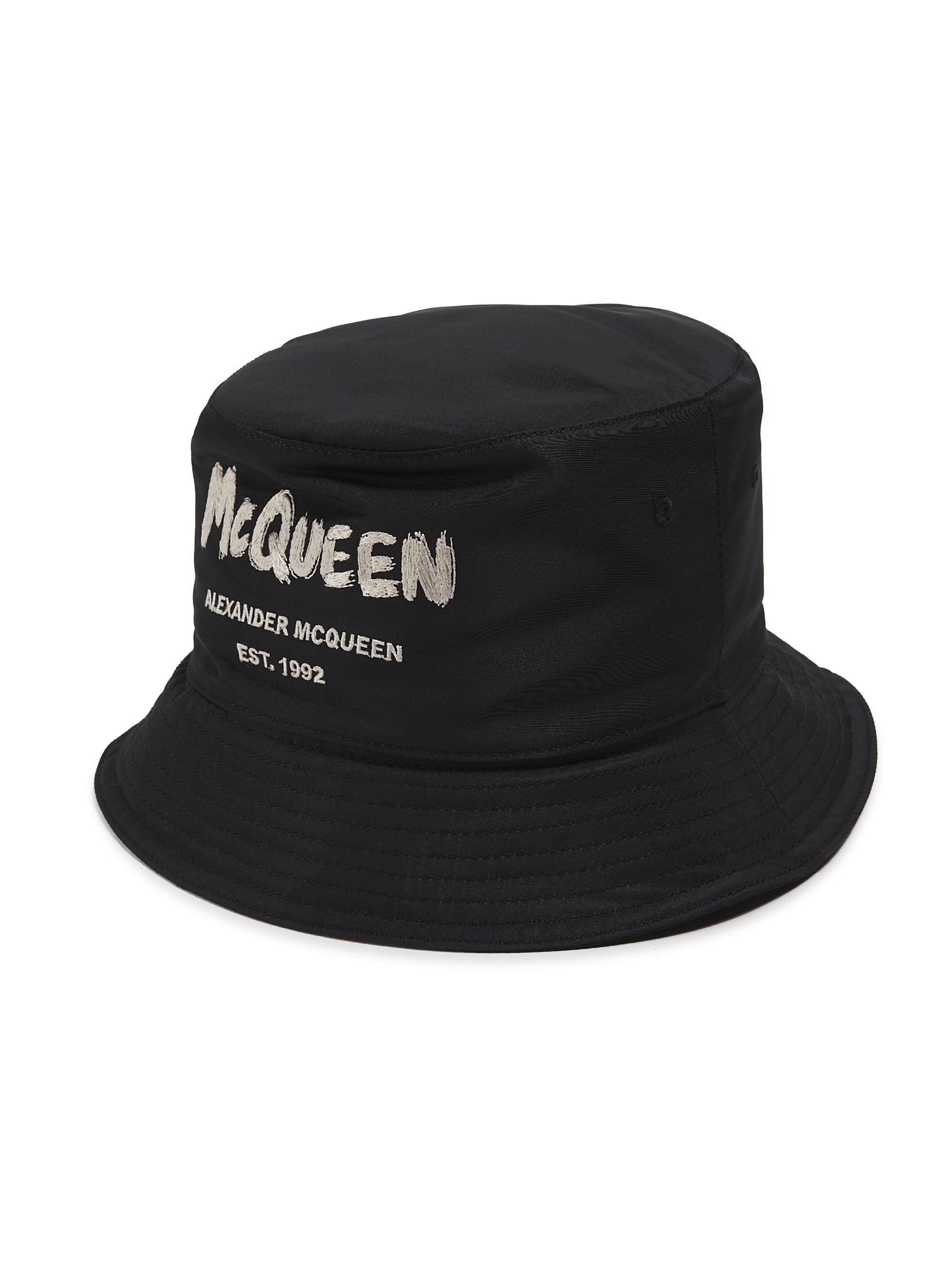 Click here for Mcqueen Mens Embroidered Logo Bucket Hat - Black I... prices