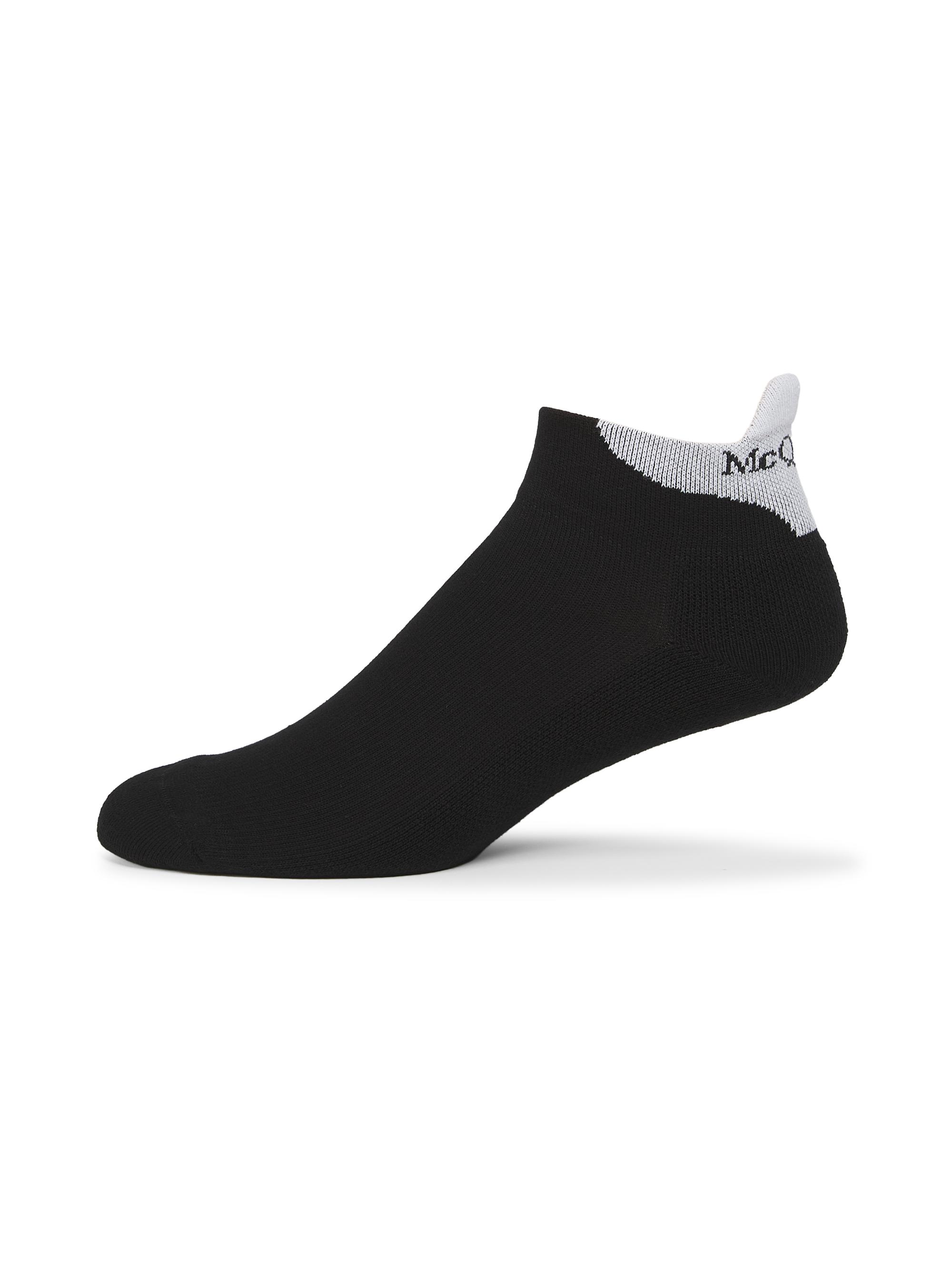 Click here for Mcqueen Mens Logo Ankle Socks - Black Ivory prices