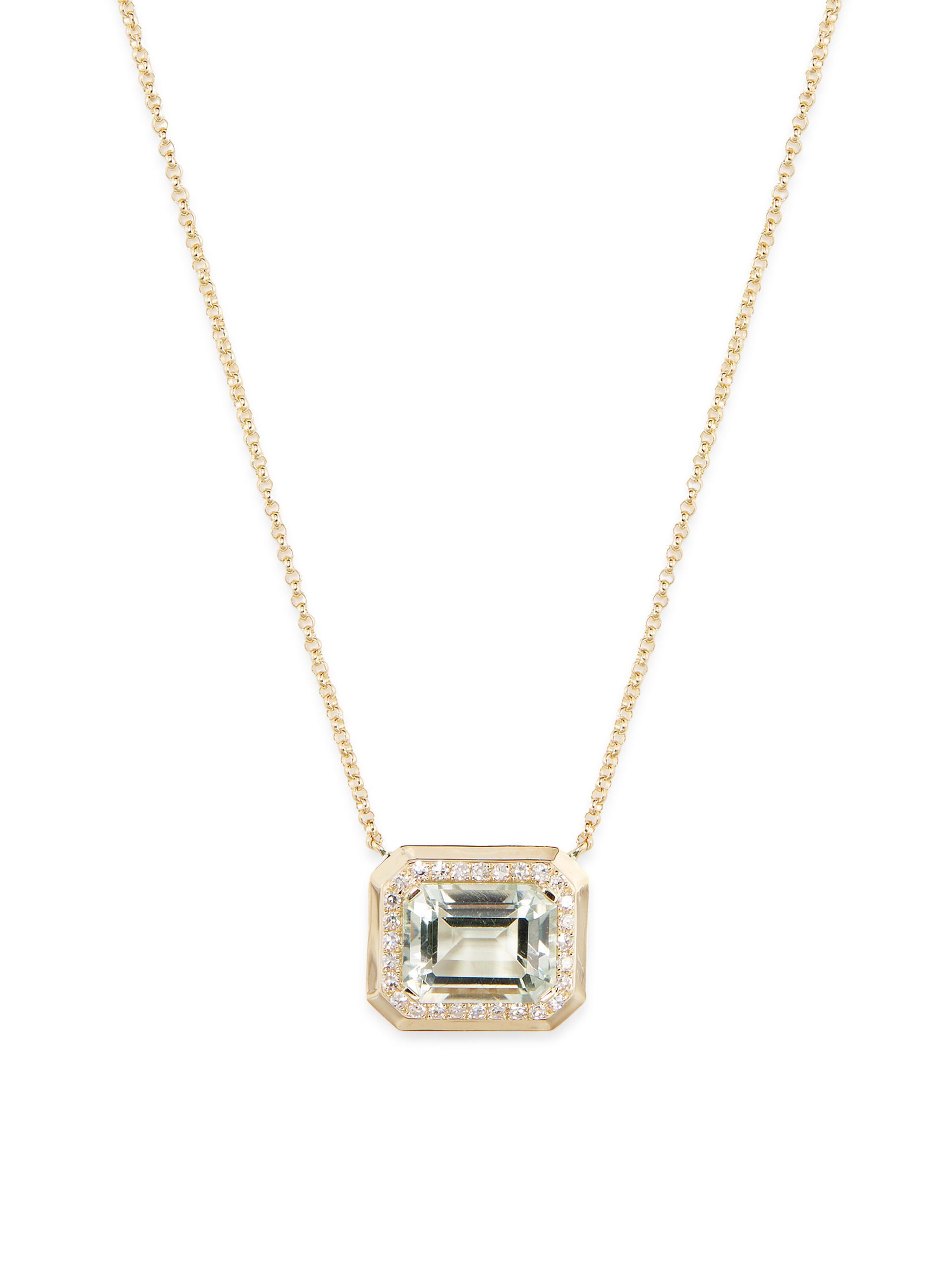 Click here for Effy Womens 14K Yellow Gold  0.13 TCW Green Amethy... prices