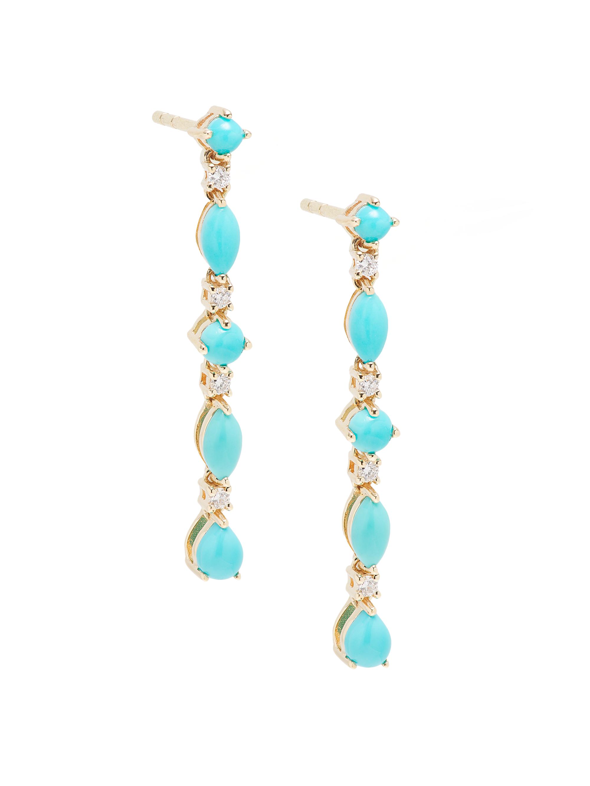 Click here for Effy Womens 14K Yellow Gold  1.10 TCW Turquoise &... prices