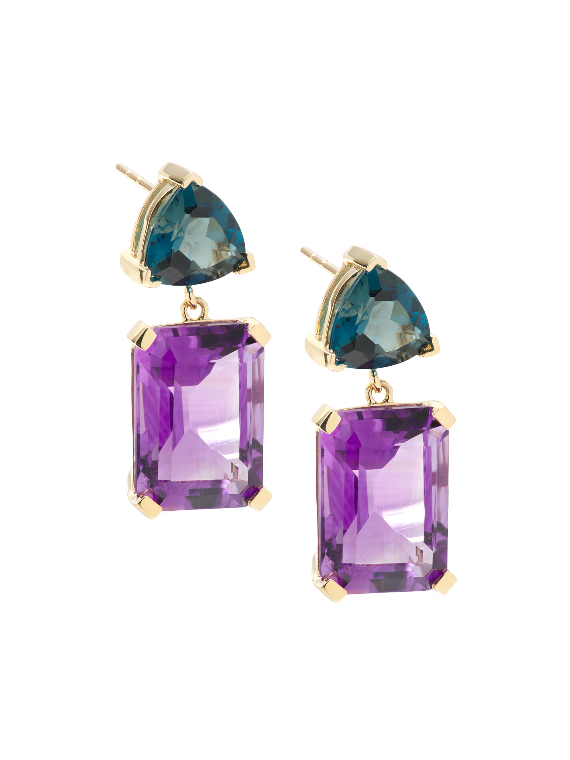 Click here for Effy Womens 14K Yellow Gold  Amethyst & London Blu... prices