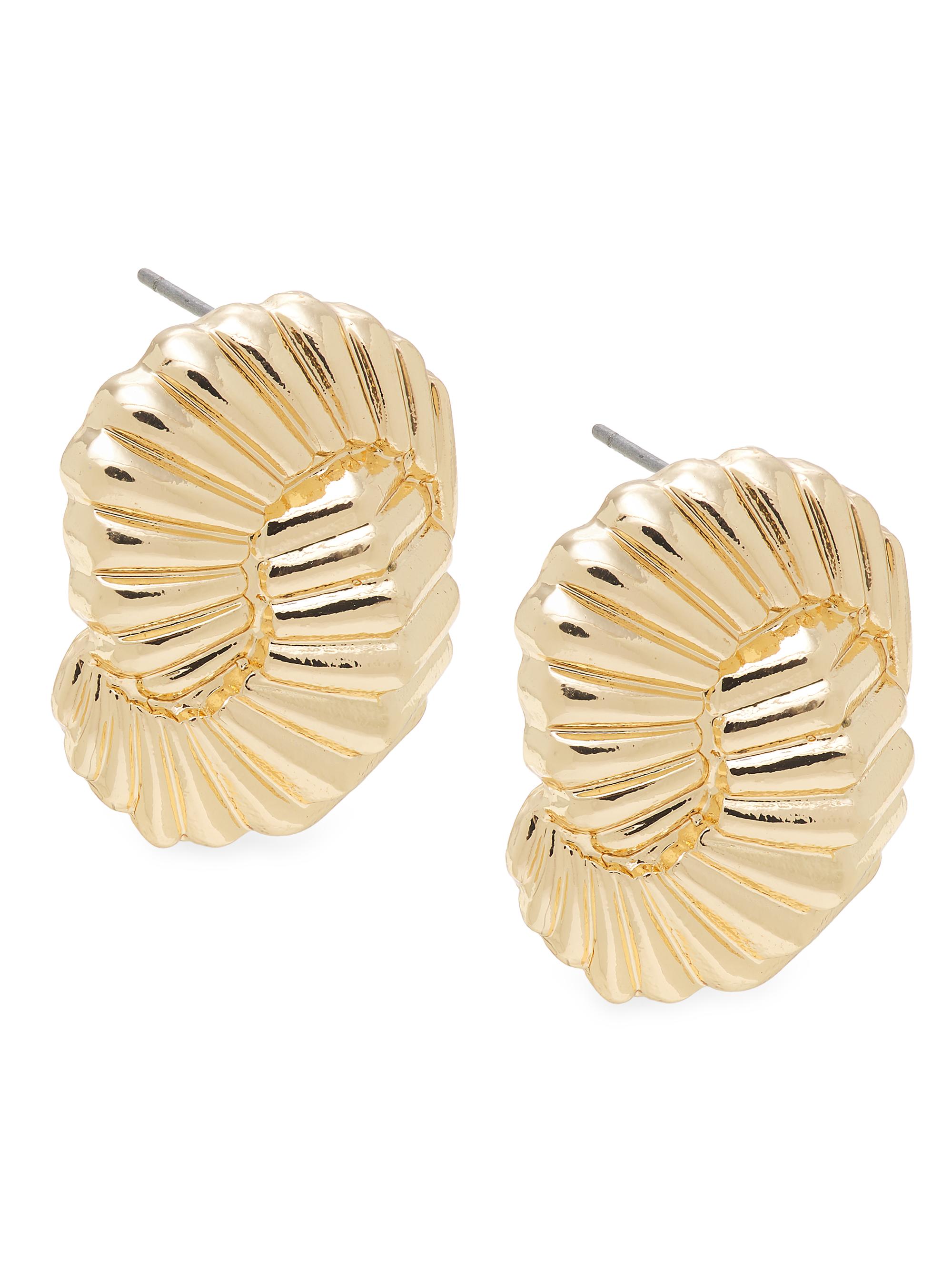 Click here for Area Stars Womens Bree Woven Goldtone Stud Earring... prices