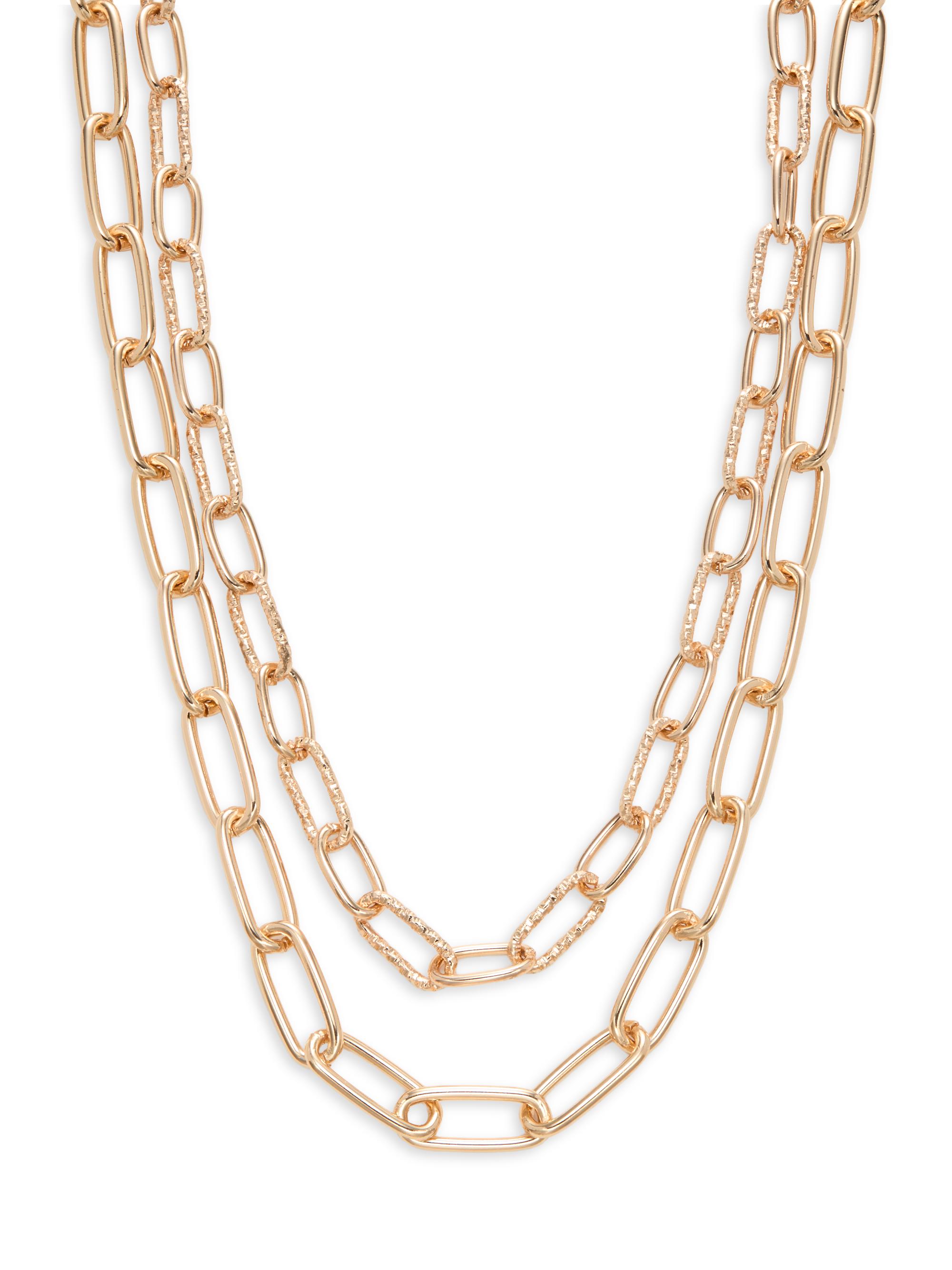 Click here for Area Stars Womens Goldtone Tia Link Chain Necklace... prices