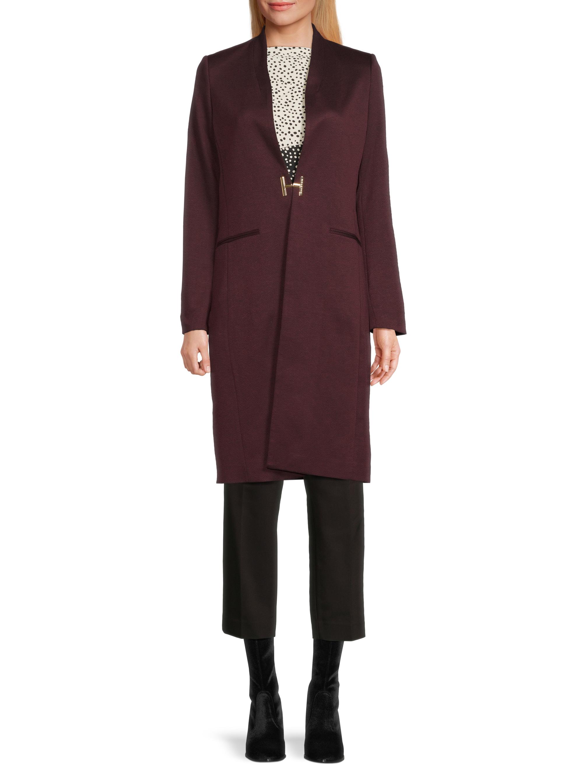 Click here for Halston Womens Closure Topper Long Sleeves Coat -... prices
